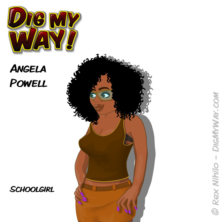 ArtStation - Character Angela Powell - smiling version from "Dig My Way"