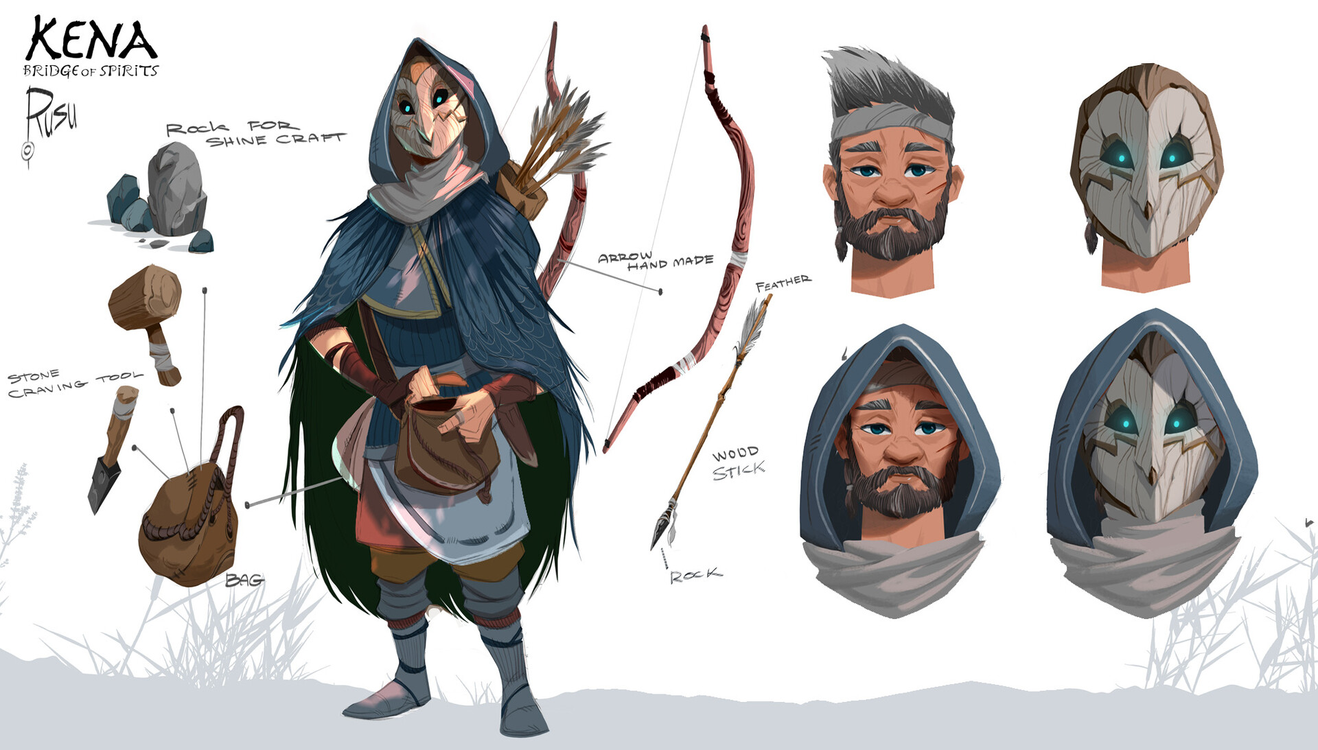 Kun Vic - Kena : Bridge of Spirits - Concept Art and Character design