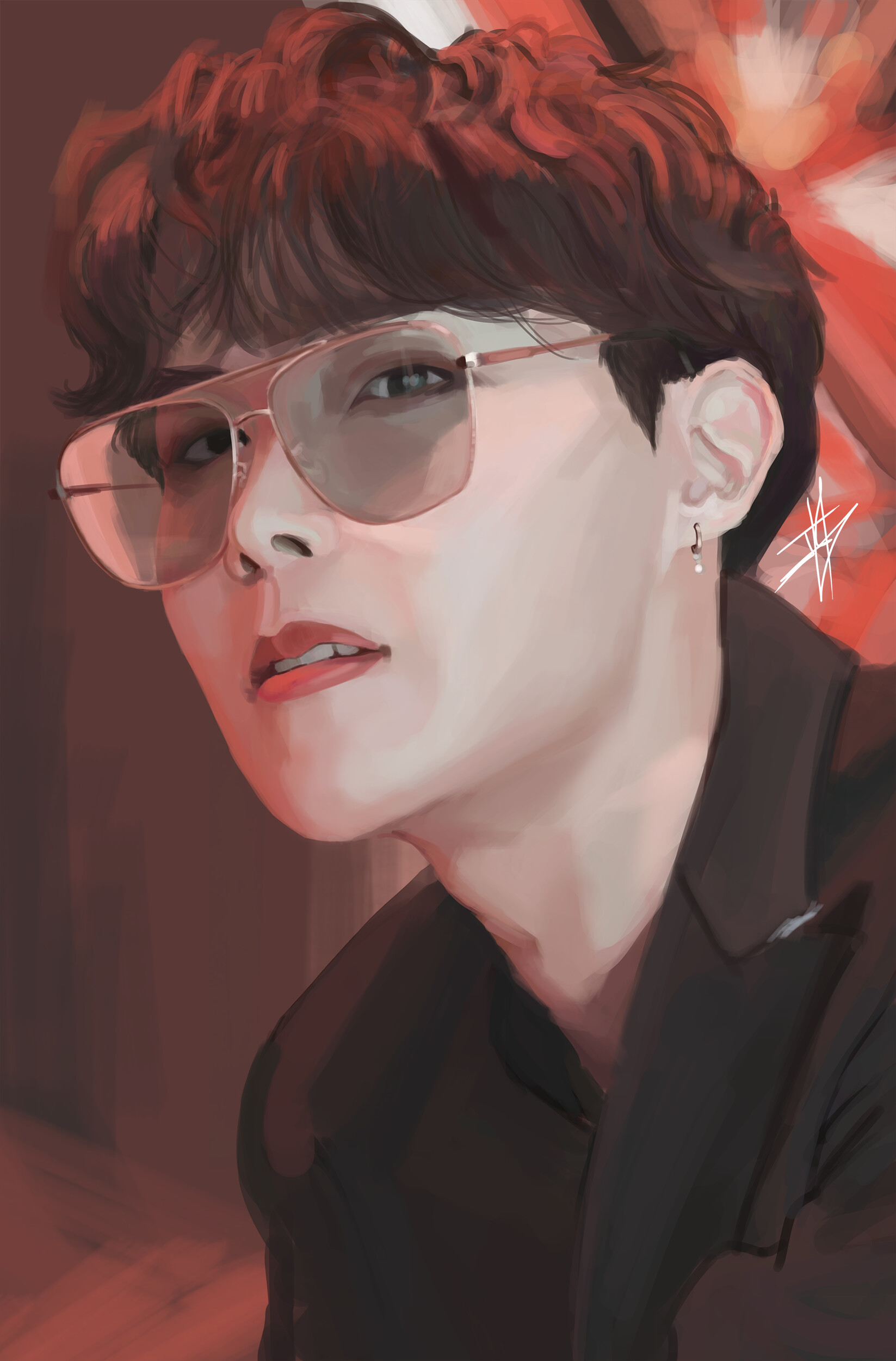 Hélo J - Portraits practice with J-Hope