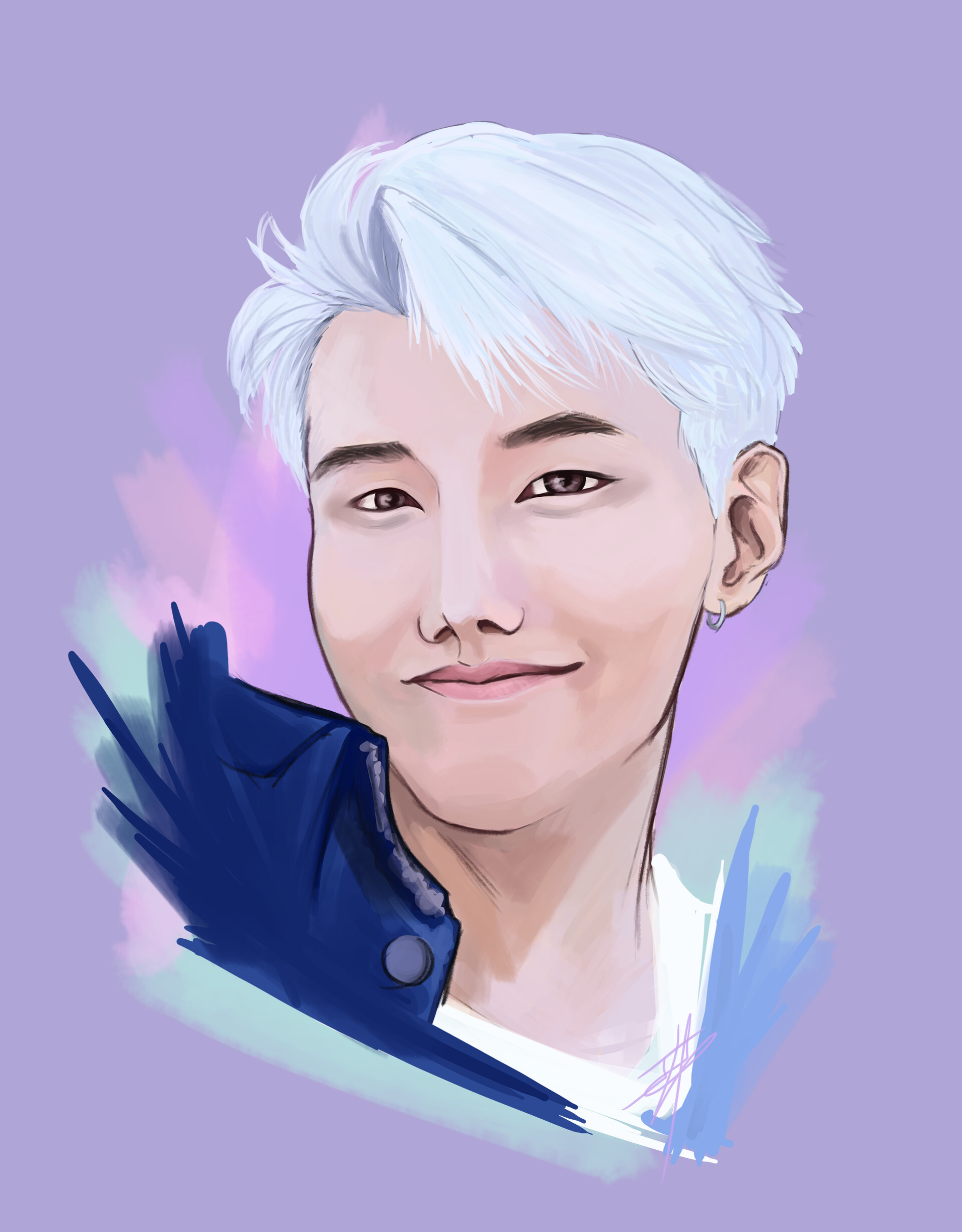 Hélo J - Portraits practice with J-Hope