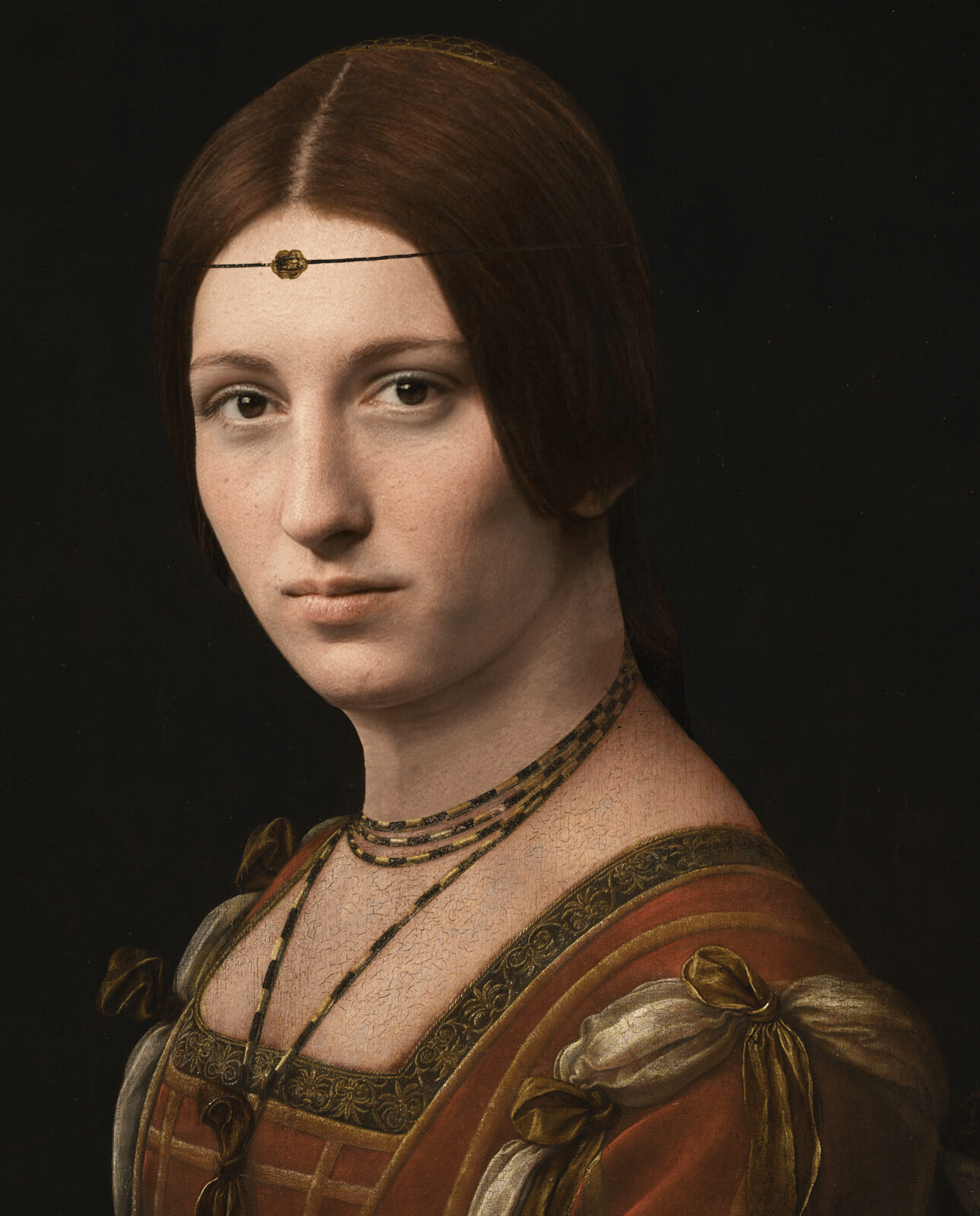 Osmo Noscozors - Realistic portrait of the painting "La Belle ...