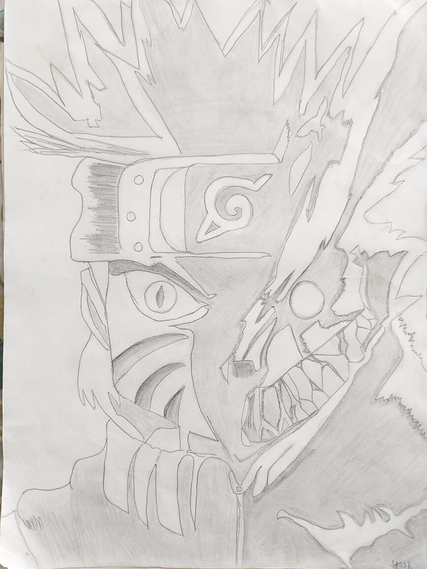 Naruto Fox Form Drawing