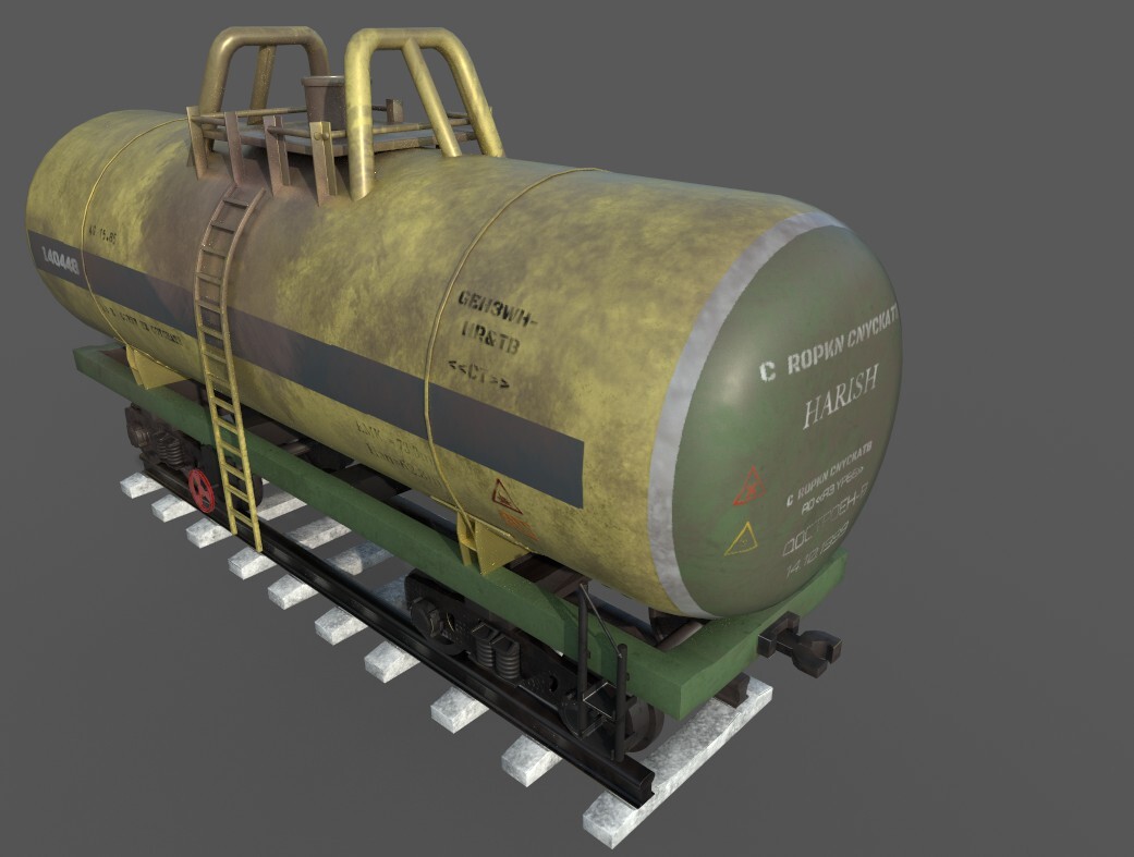 ArtStation - Oil Tanker Train