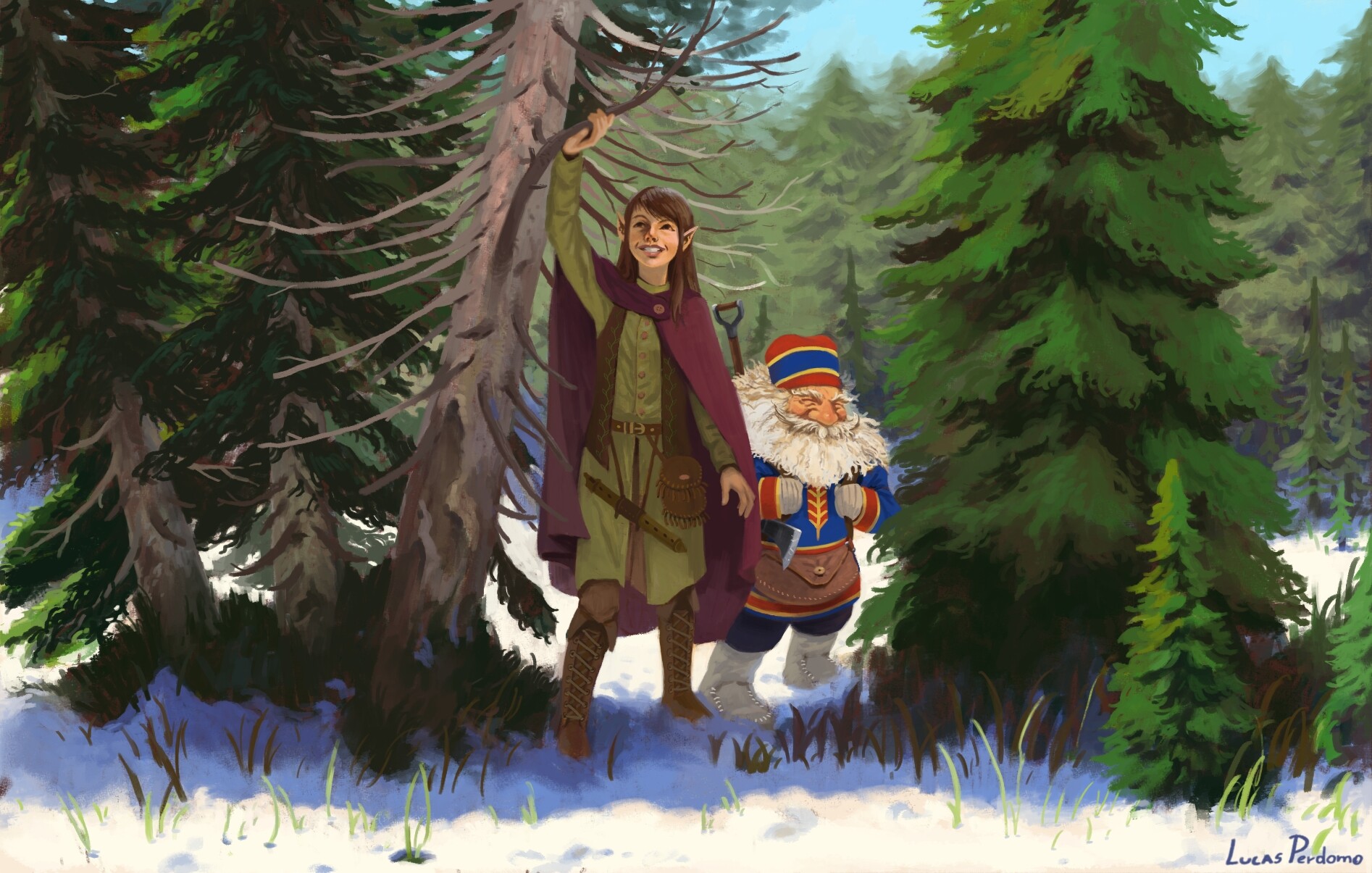 ArtStation - Ellowyn & Otto - Through the winter wilderness