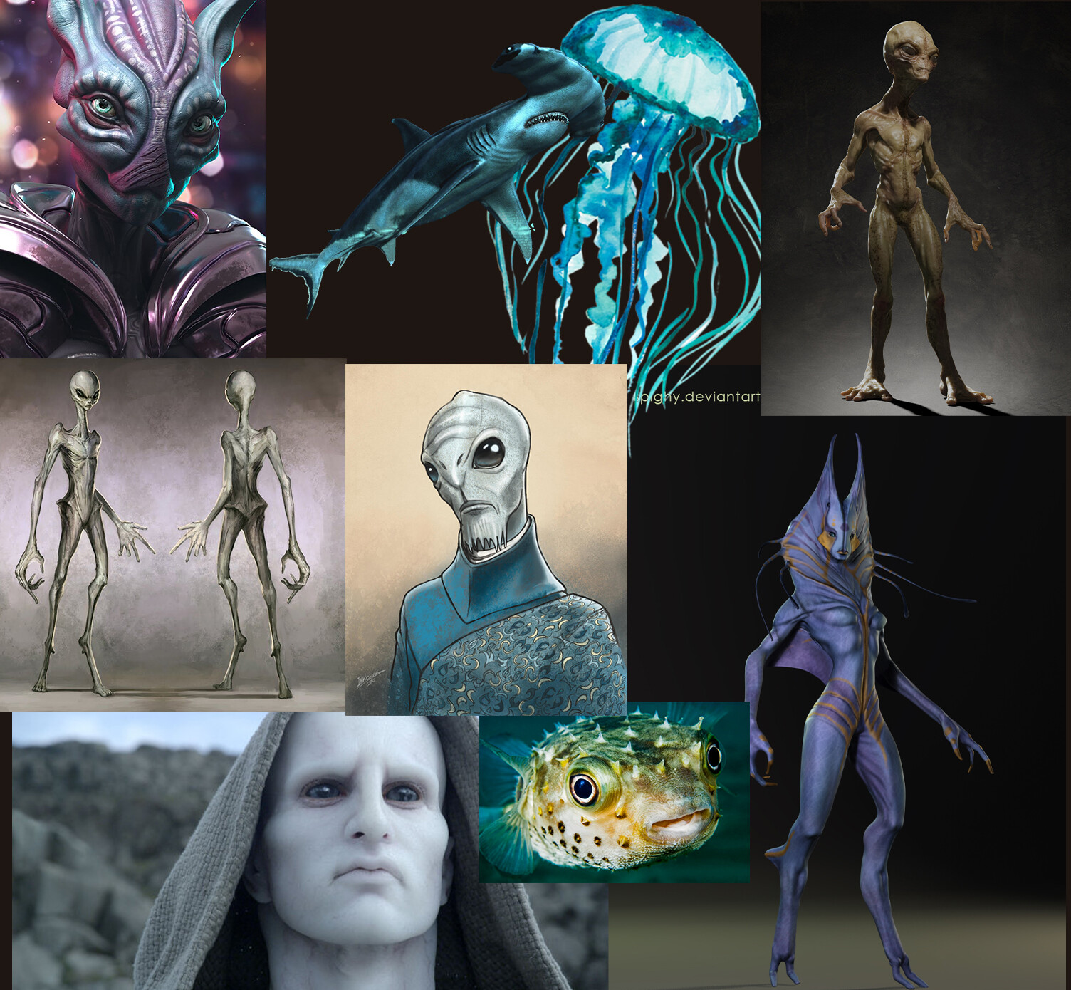 alien humanoid ideas