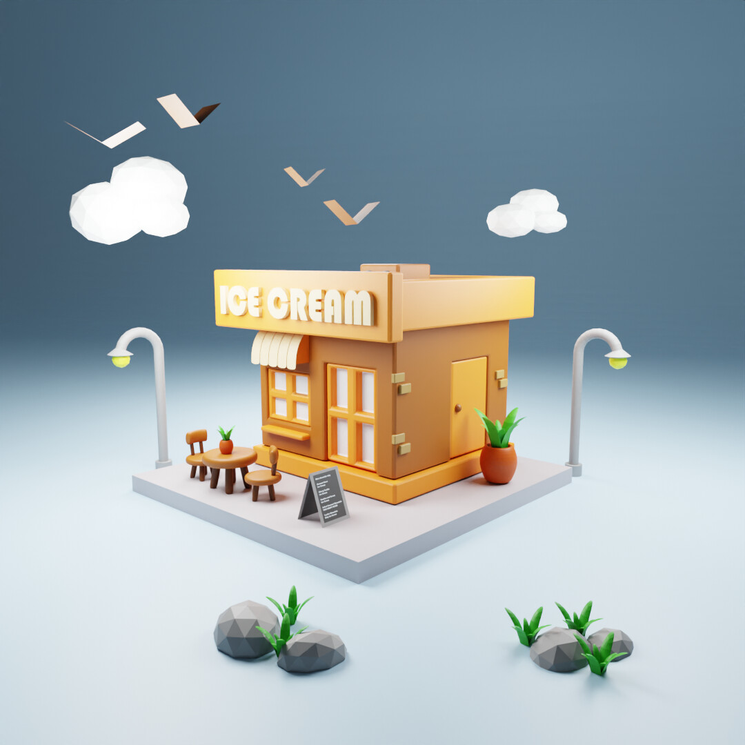 ArtStation - Ice cream shop