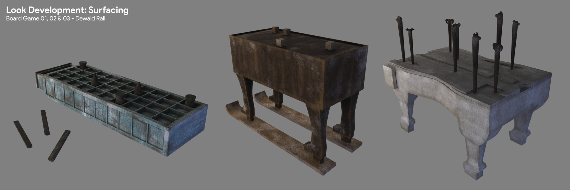 Dewald Rall - Short Film Character and Prop Surfacing (Student Work)