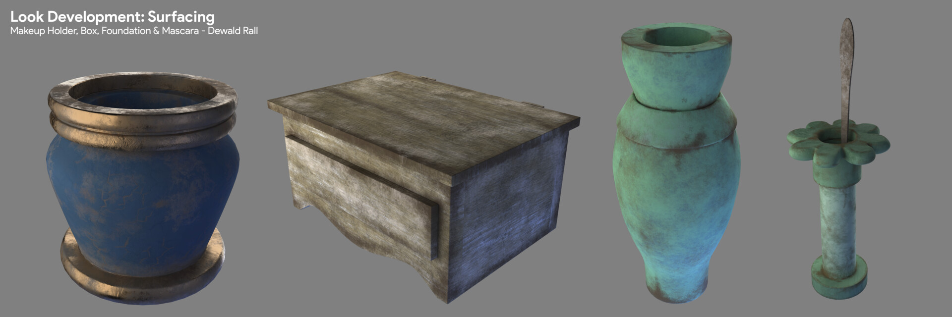 Dewald Rall - Short Film Character and Prop Surfacing (Student Work)