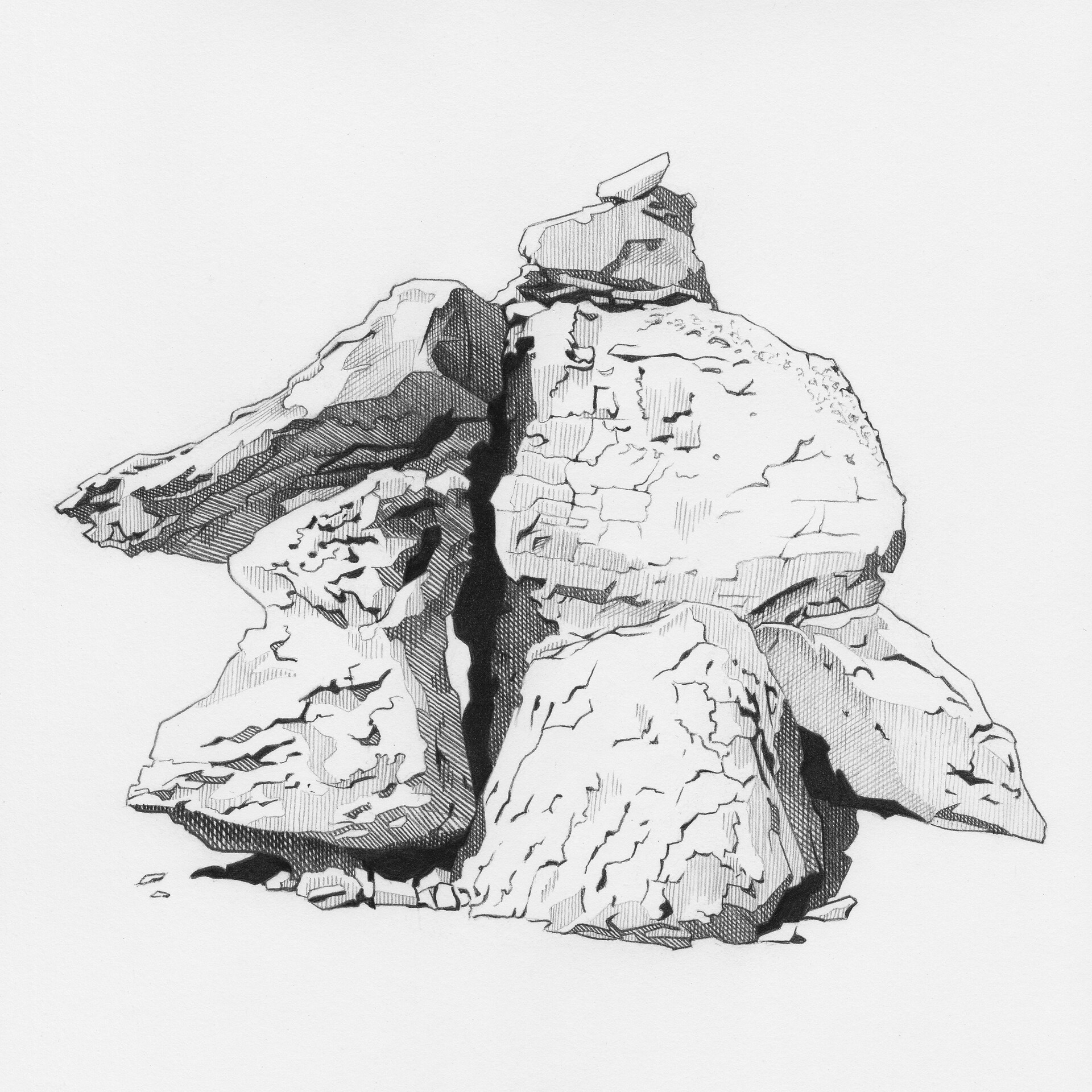 ArtStation - Rock studies from photo reference 006