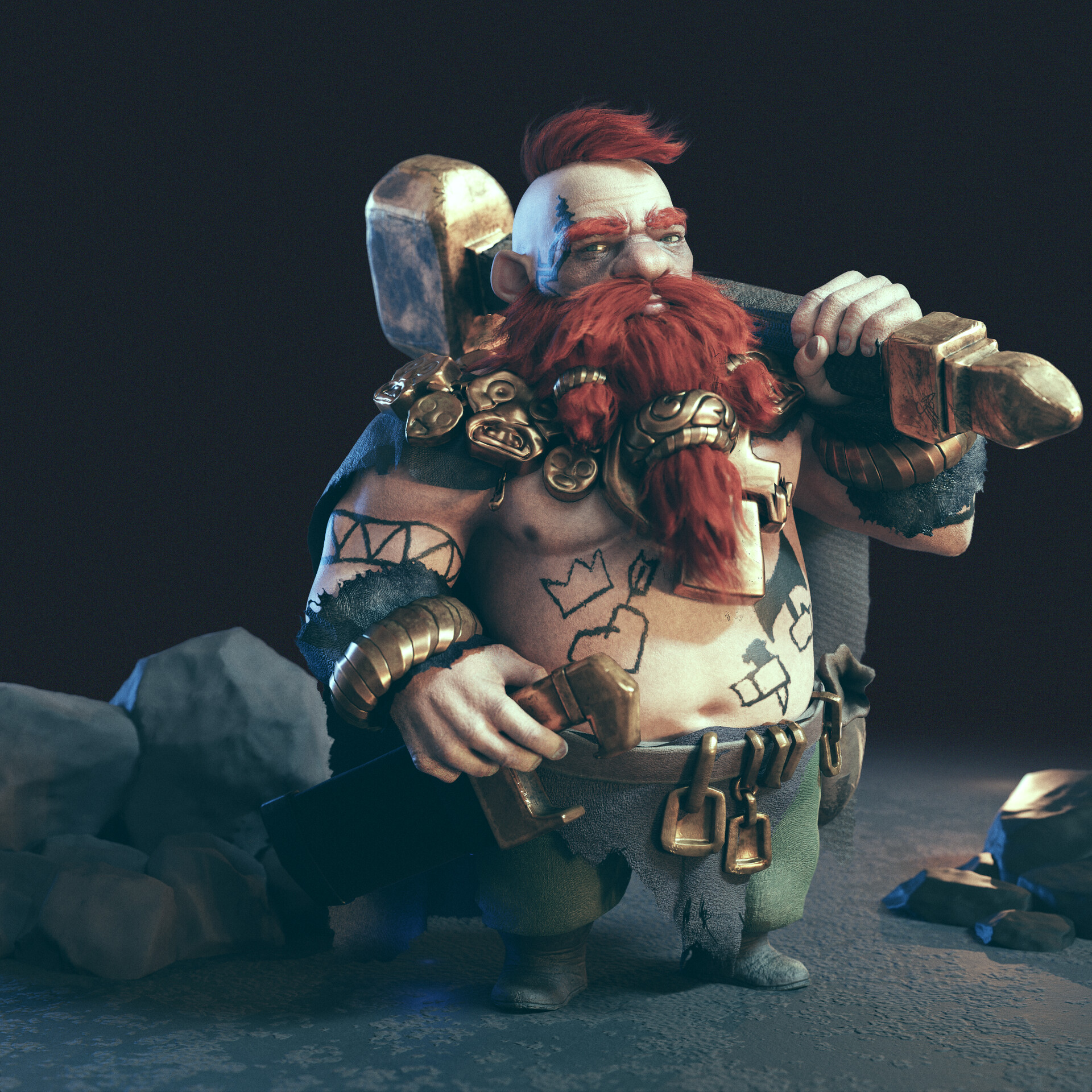ArtStation - Outlaws Dwarf Texturing