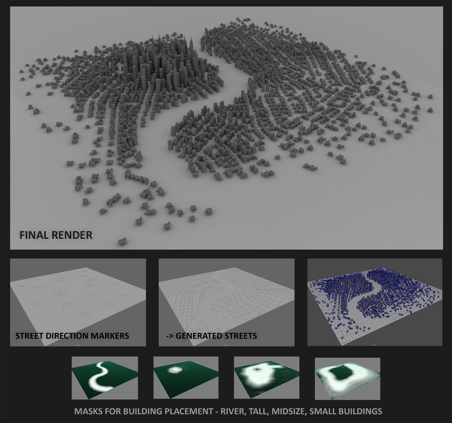 Peter Dravecky - CityGen - a City Generator Script for Maya
