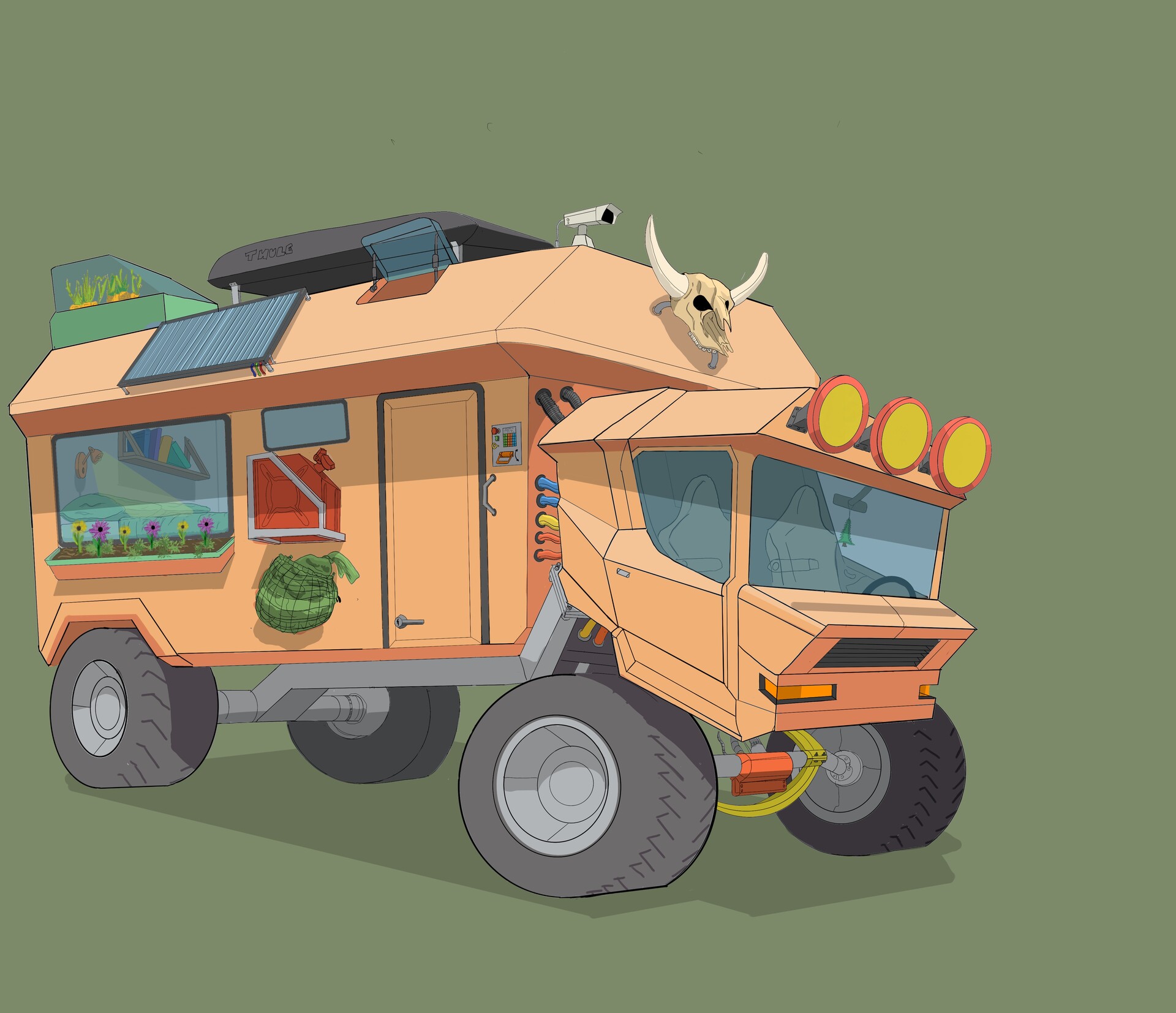 ArtStation - Vanlife diesel-guzzler
