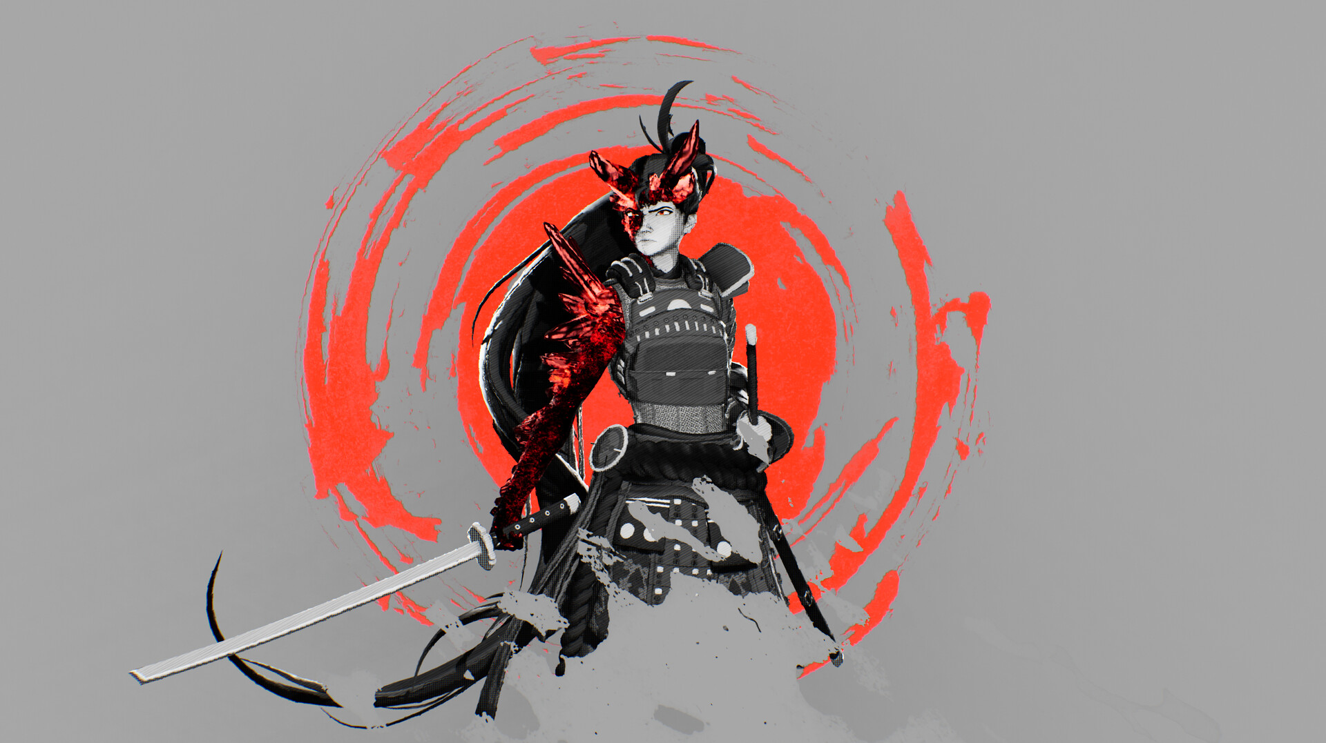Cameron Craig - Stylized Rendering - Demon Samurai