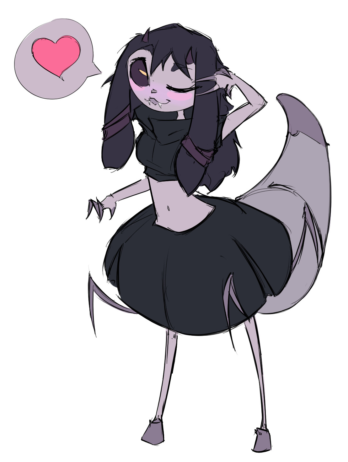 ArtStation - Cute Goat Demon, but now she's smol