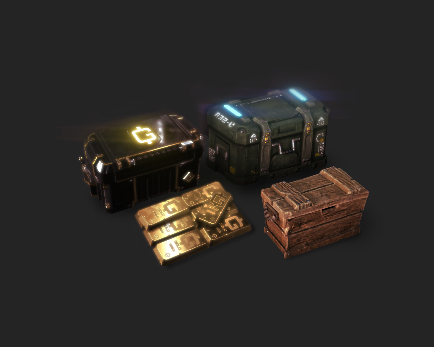 ArtStation - Loot Crates - Low Poly, PBR assets for Project Survival
