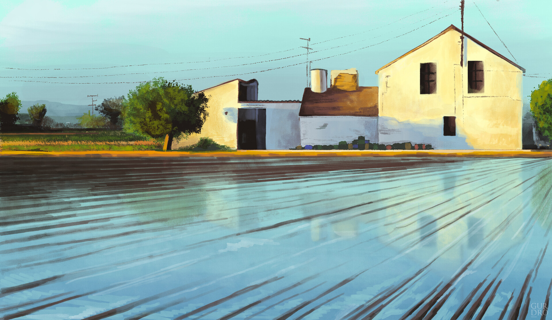 ArtStation - Valencia Landscape color study