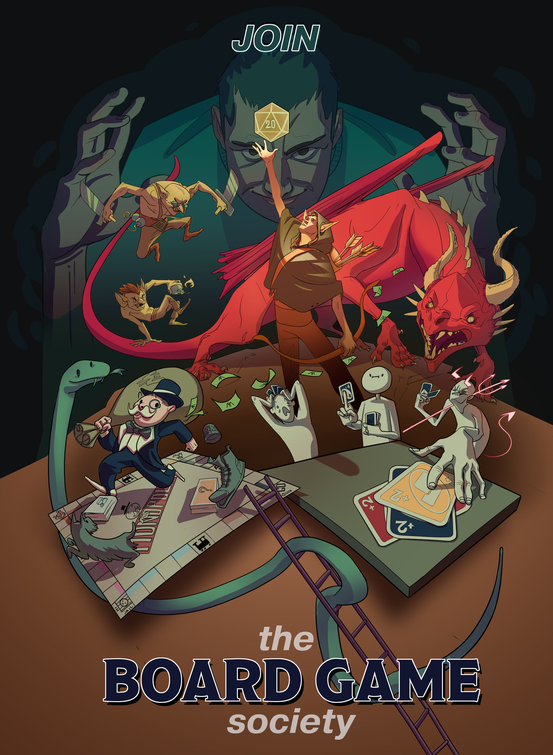 ArtStation - Poster for the Board Game society :D