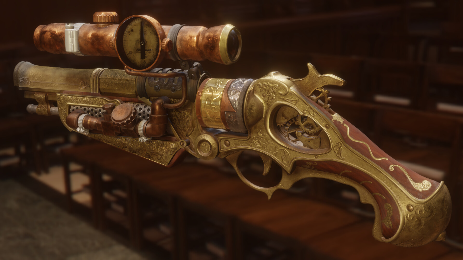 ArtStation - Gun Steampunk Game-ready