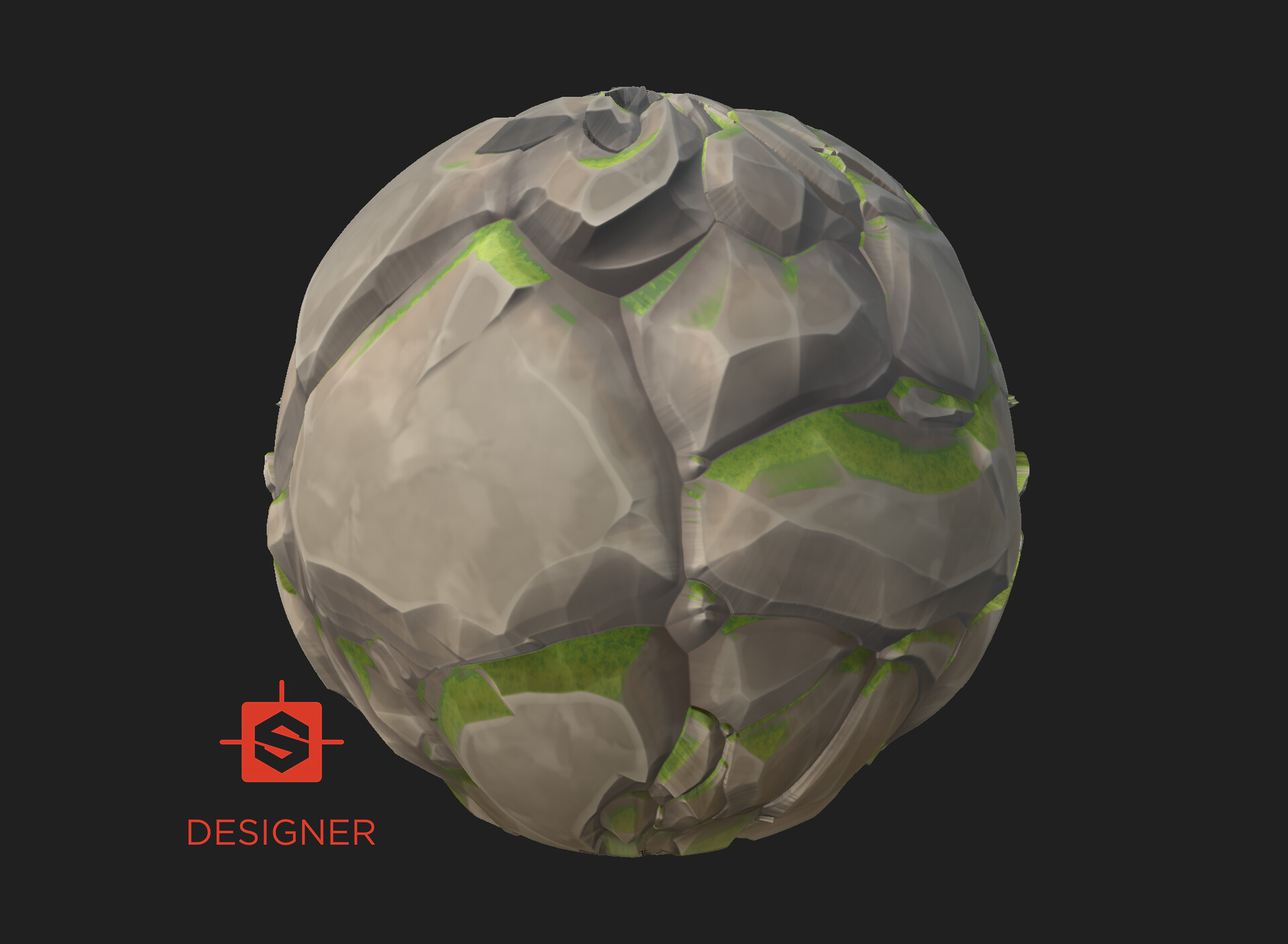 ArtStation - Stylized Rock by Substance Designer