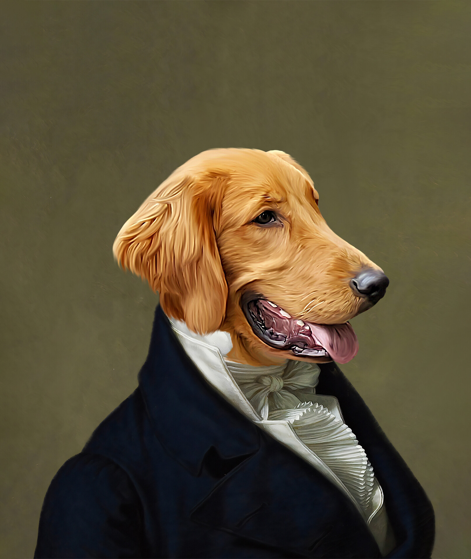 Pet Lover - Royal classic pet dog portrait digital painting