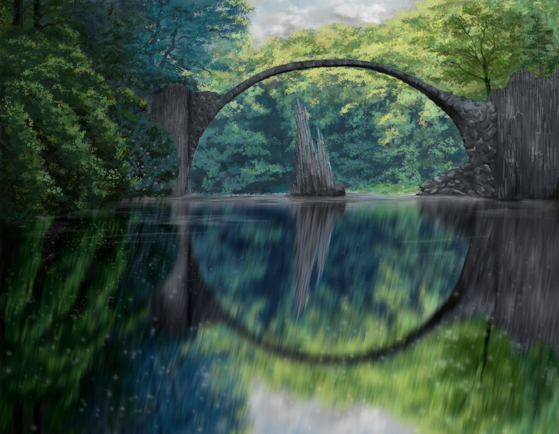 ArtStation - The Devil's Bridge of Kromlau, Germany