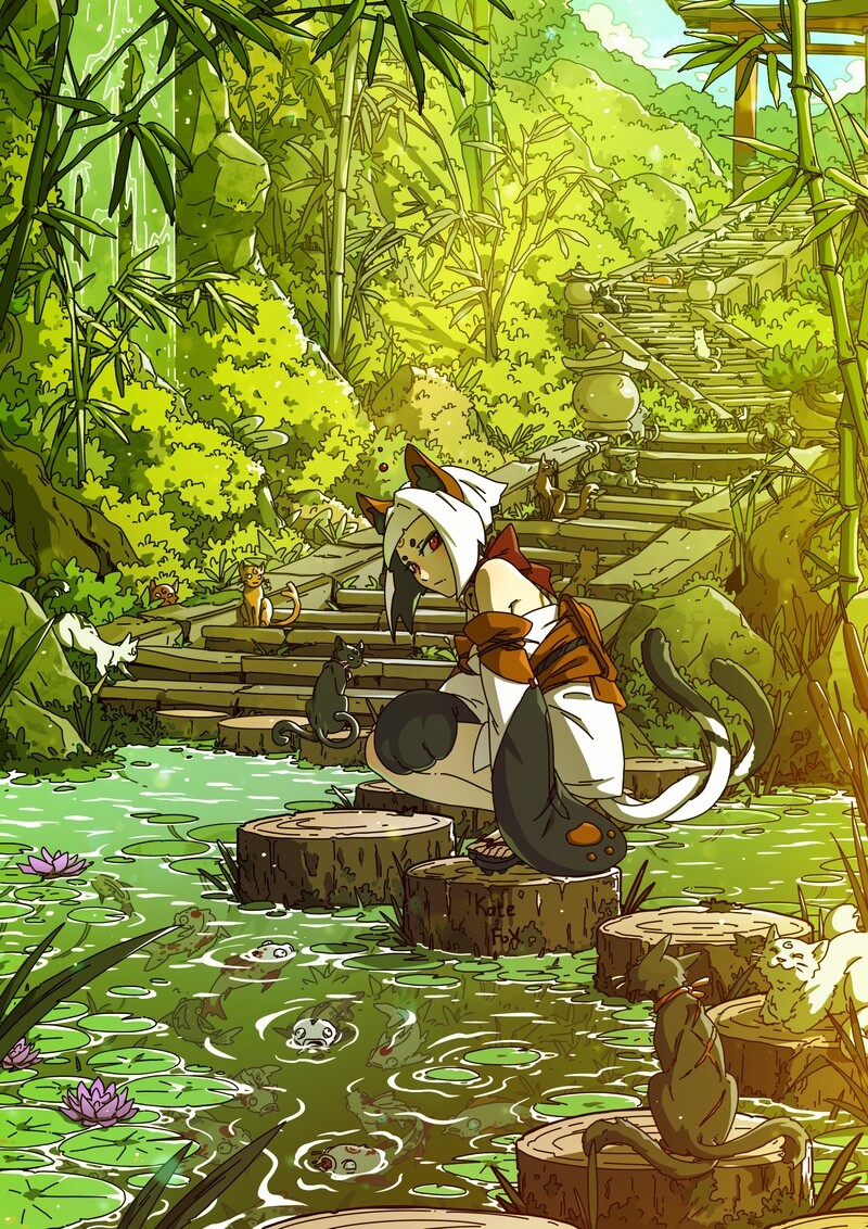 ArtStation - OC: Houki. The cat soul.
