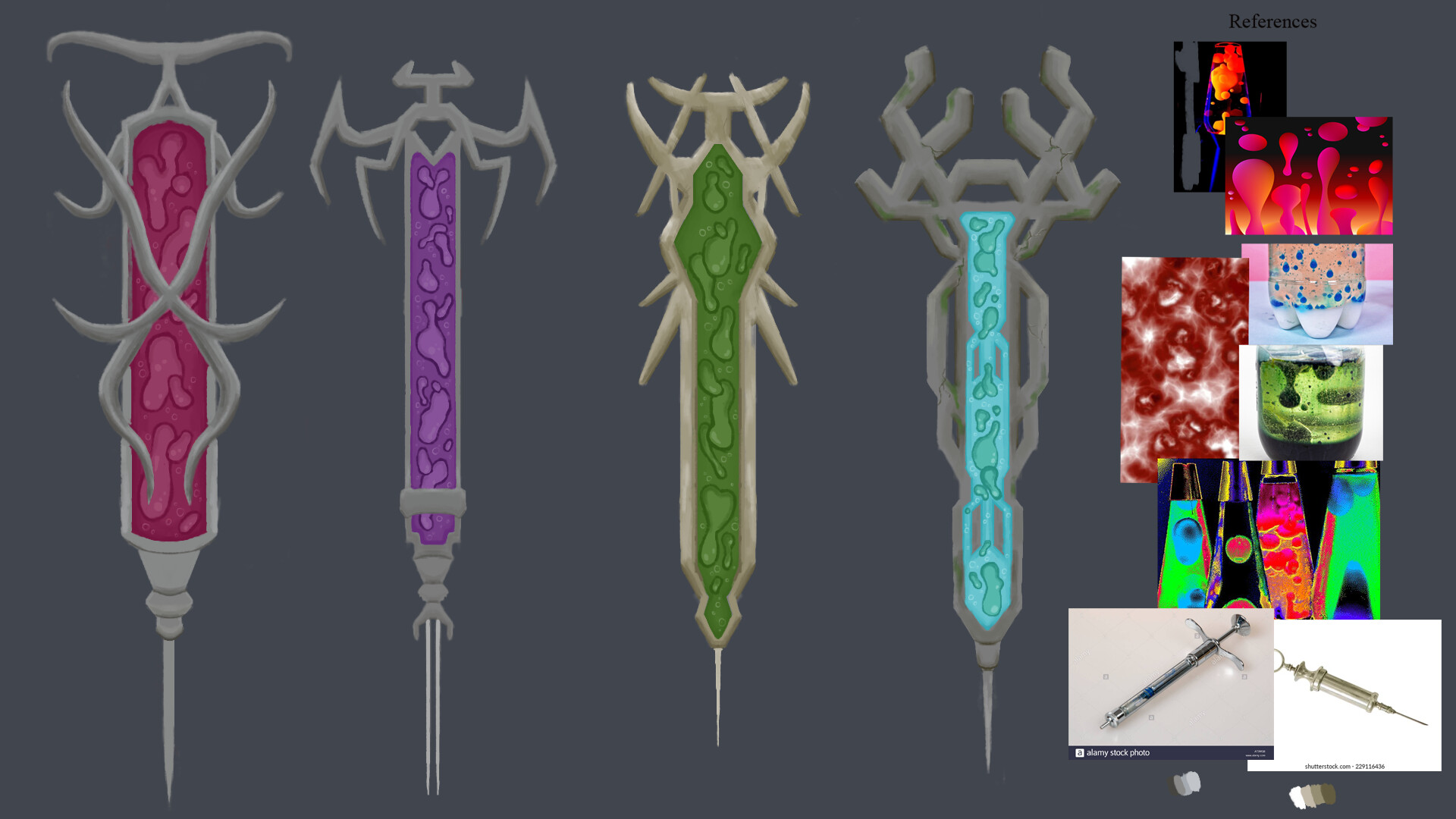 ArtStation - Horror Project - Prop Design - Syringes