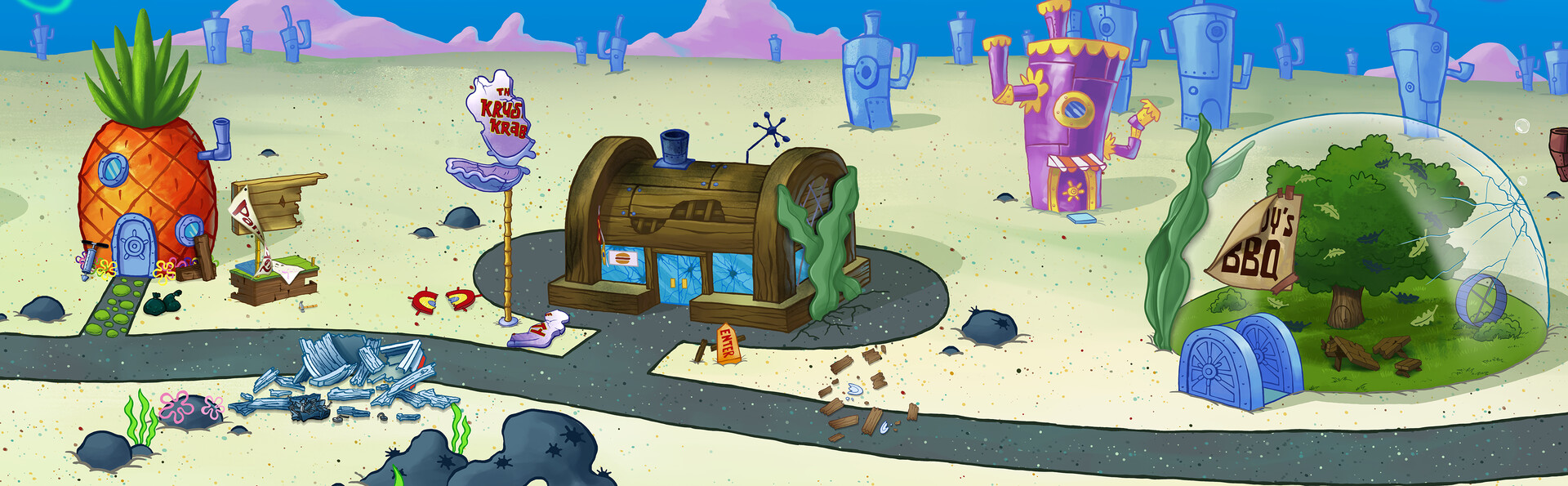 ArtStation - Spongebob Ruined Restaurants