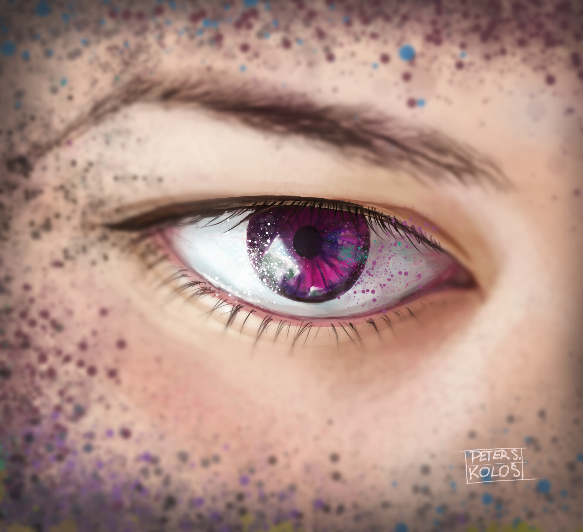 ArtStation - Face study - semi-realistic eye detail