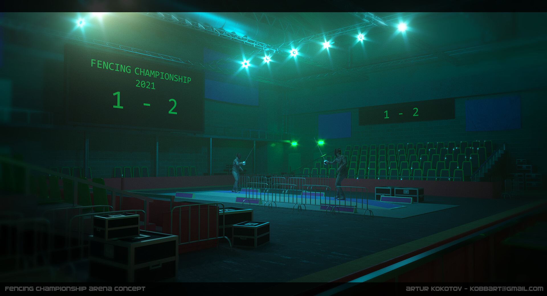 ArtStation - Fencing Arena 3D concept