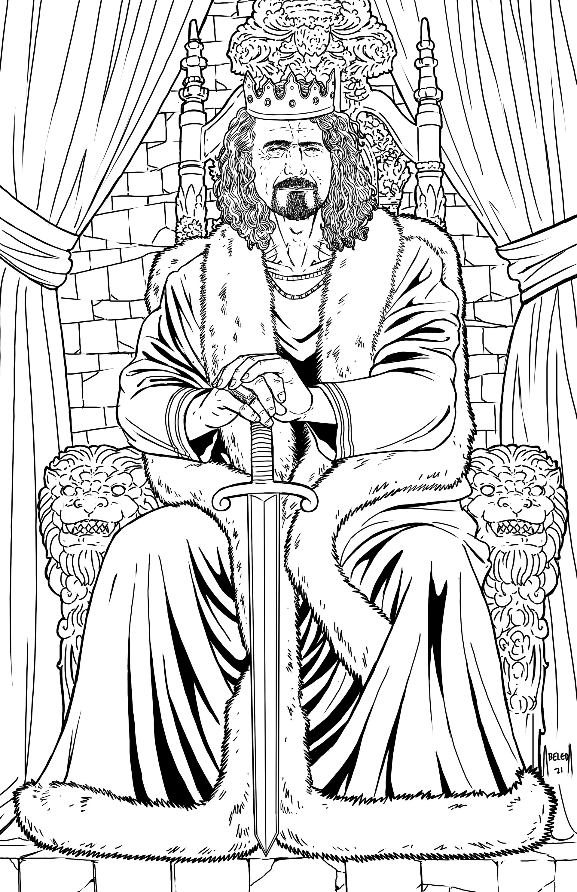 coloring pages king arthur