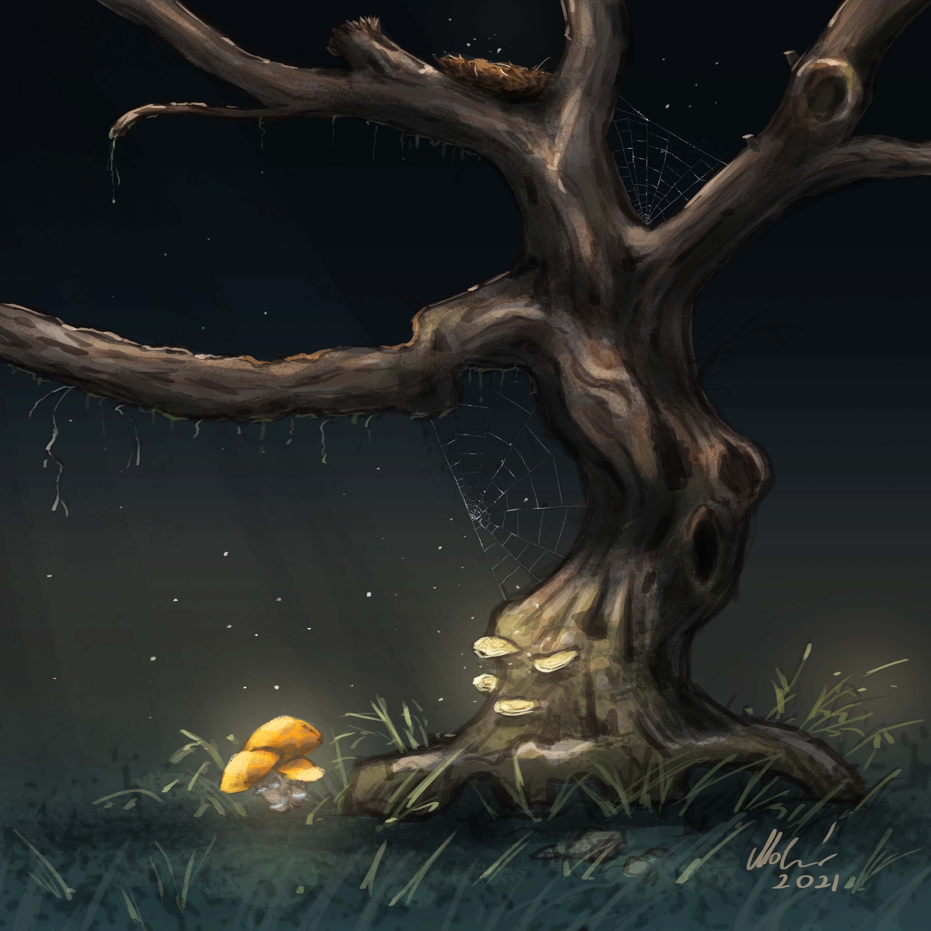 ArtStation - Magic Mushroom Tree - concept art