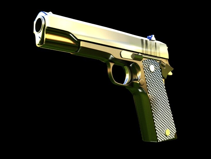 ArtStation - M1911 gold pistol