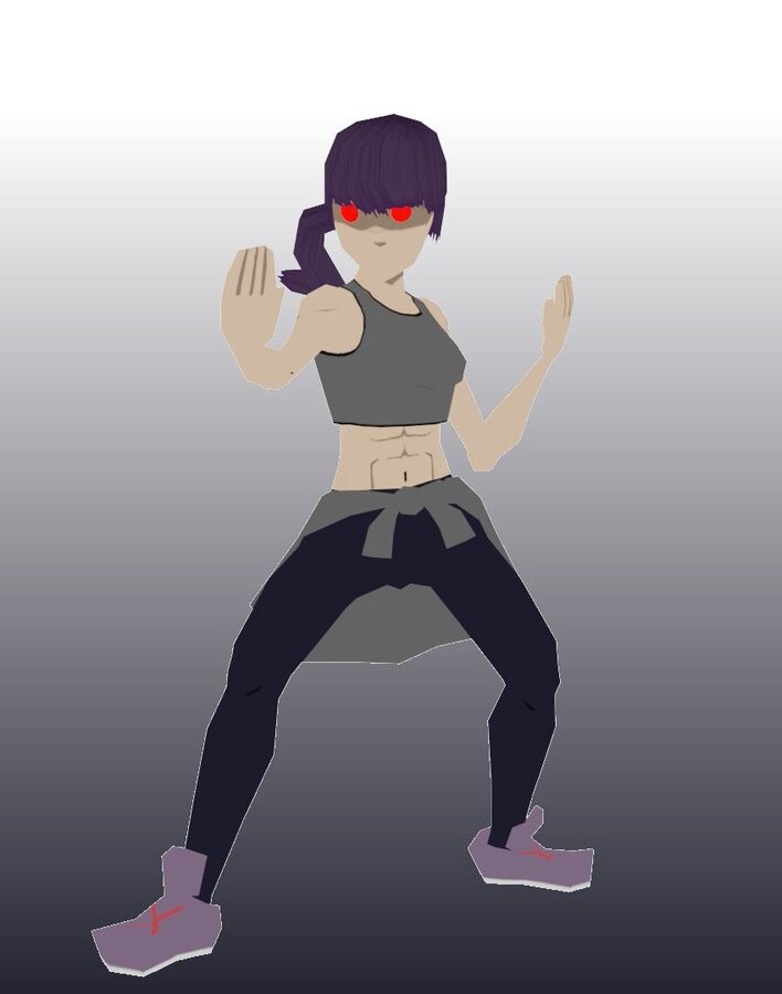 ArtStation - Low-Poly OC Request - Tsuki (2021)