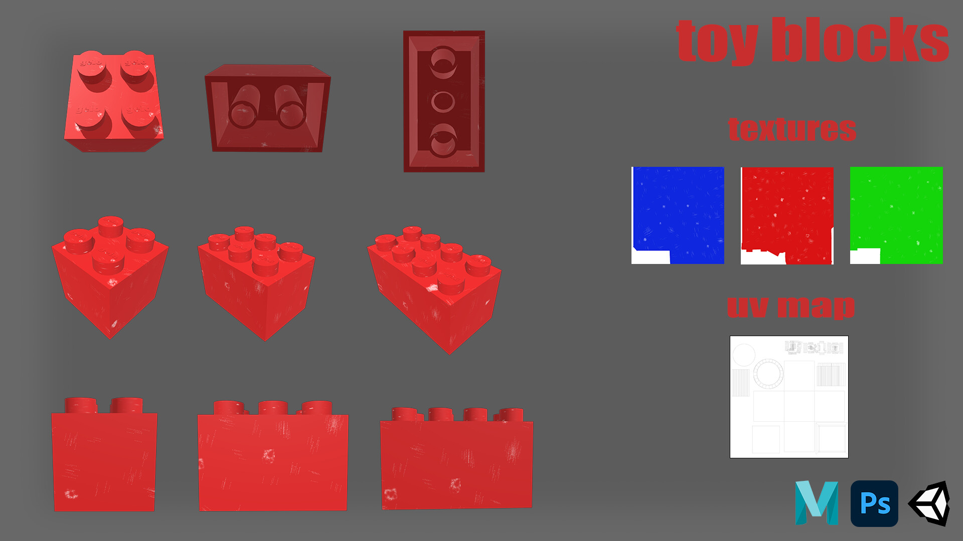 ArtStation - toy blocks models