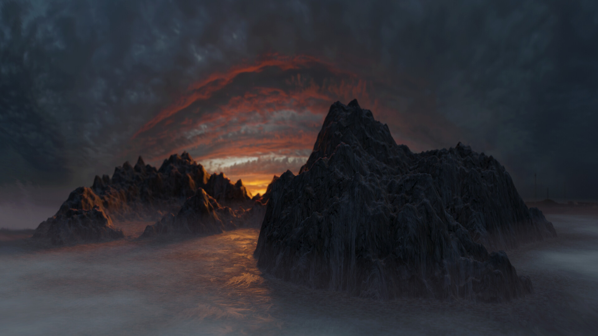 ArtStation - Evening Landscape