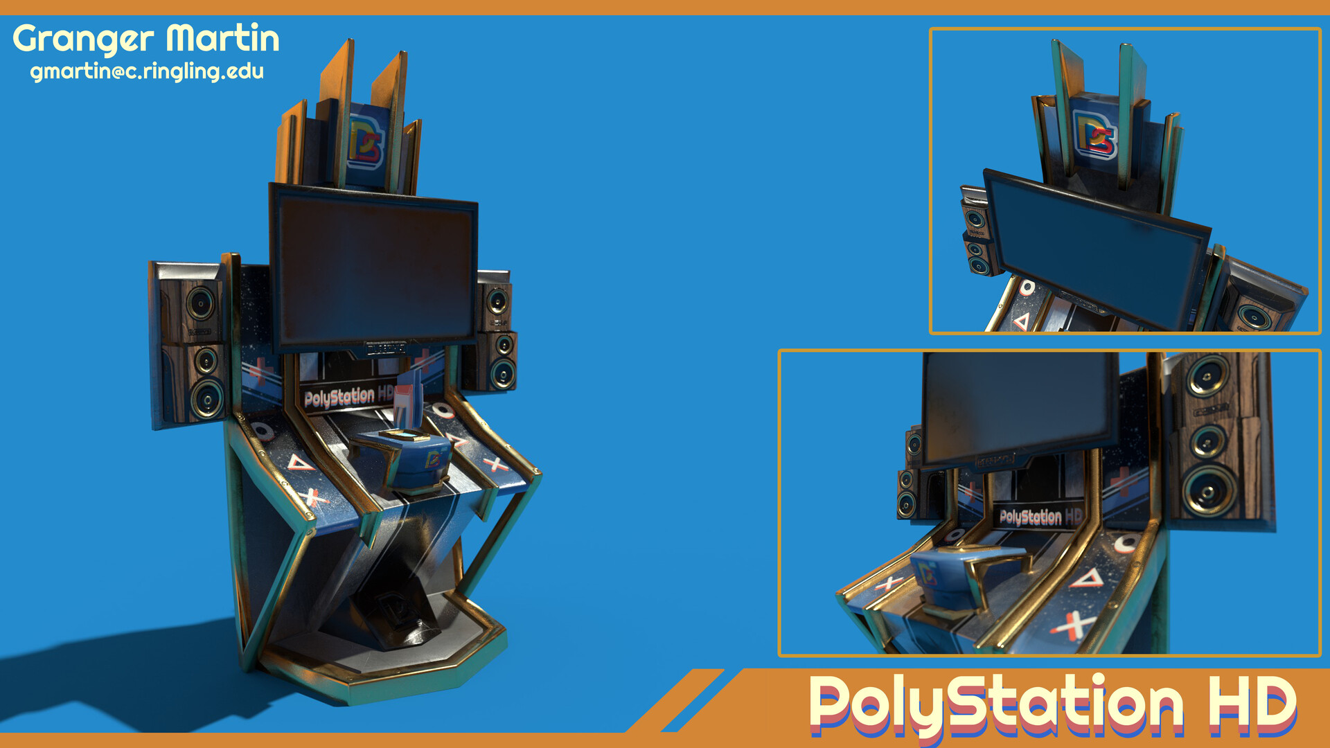 ArtStation - Retro Sci-Fi Game Kiosk Props