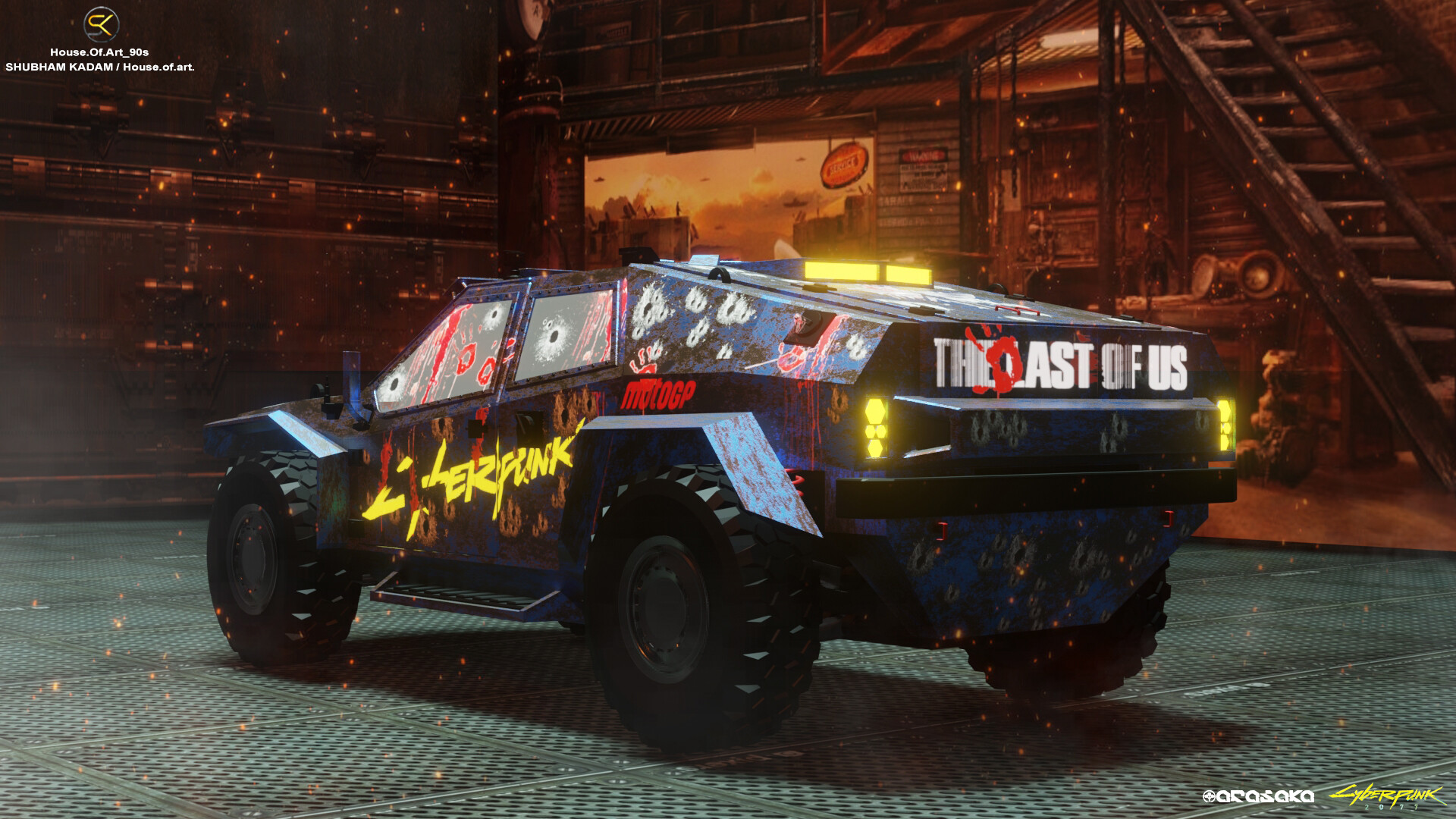 SHUBHAM KADAM - CYBERPUNK 2077 - NOMAD CAR CONCEPT "Car to survive in a ...