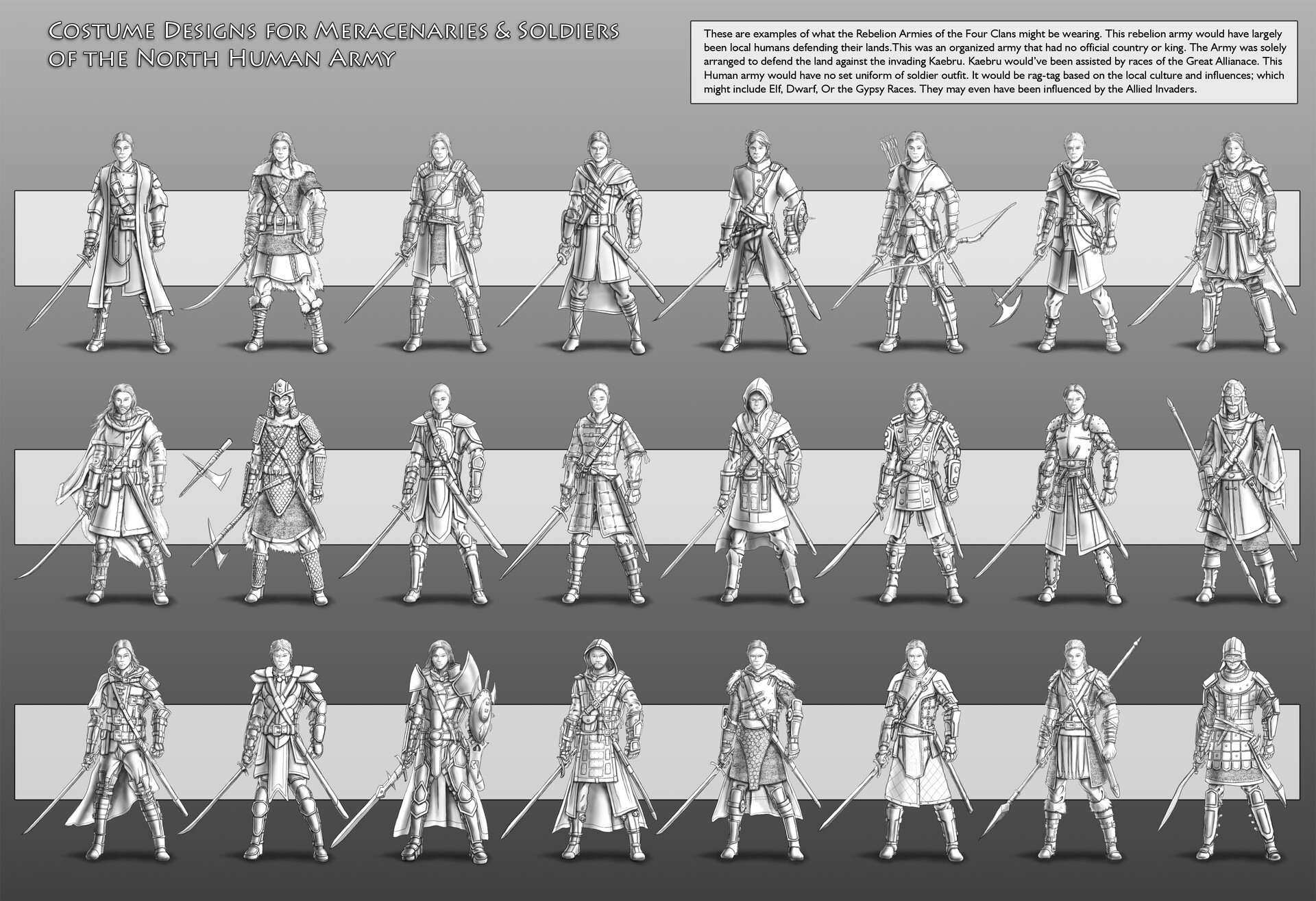 Adam Brown - Tengu Character Design Part 3: Flashback Designs