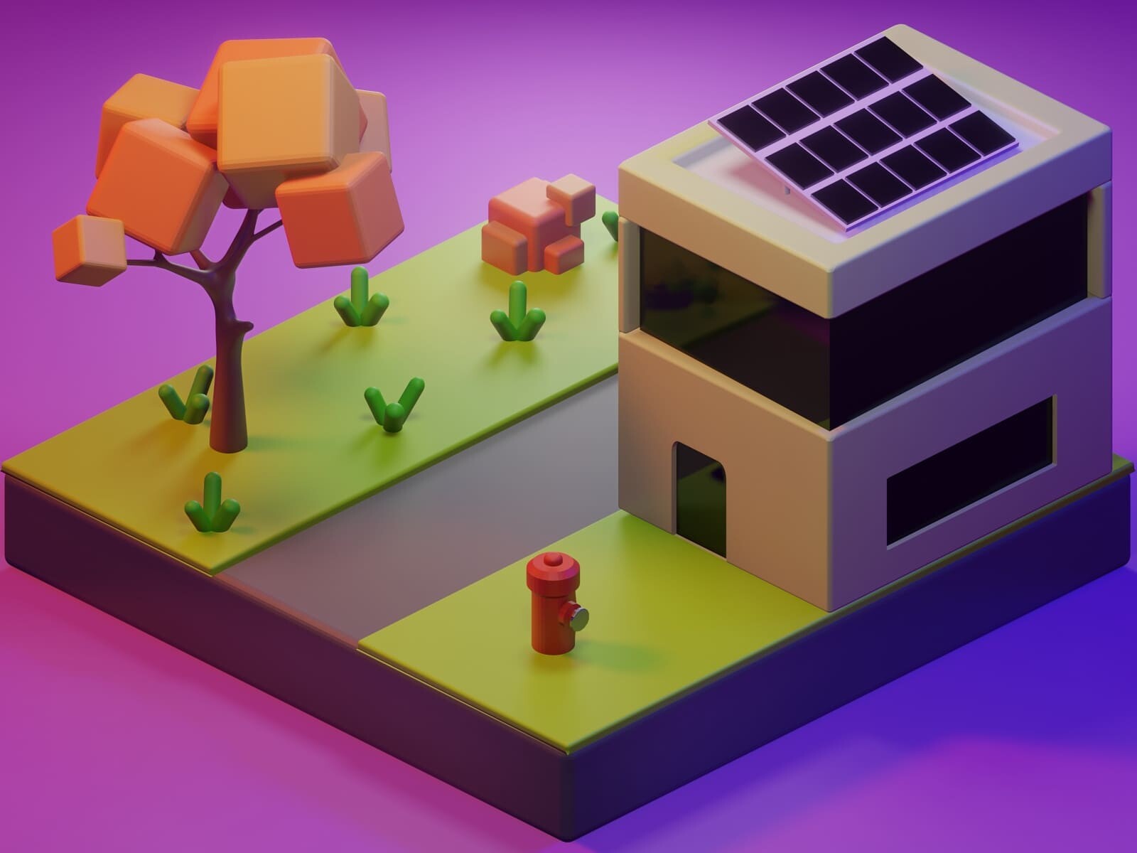 ArtStation - cyber House 3d model