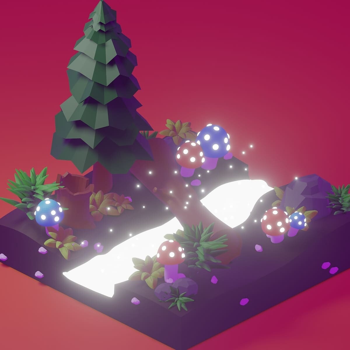 ArtStation - fairy forest 3d model