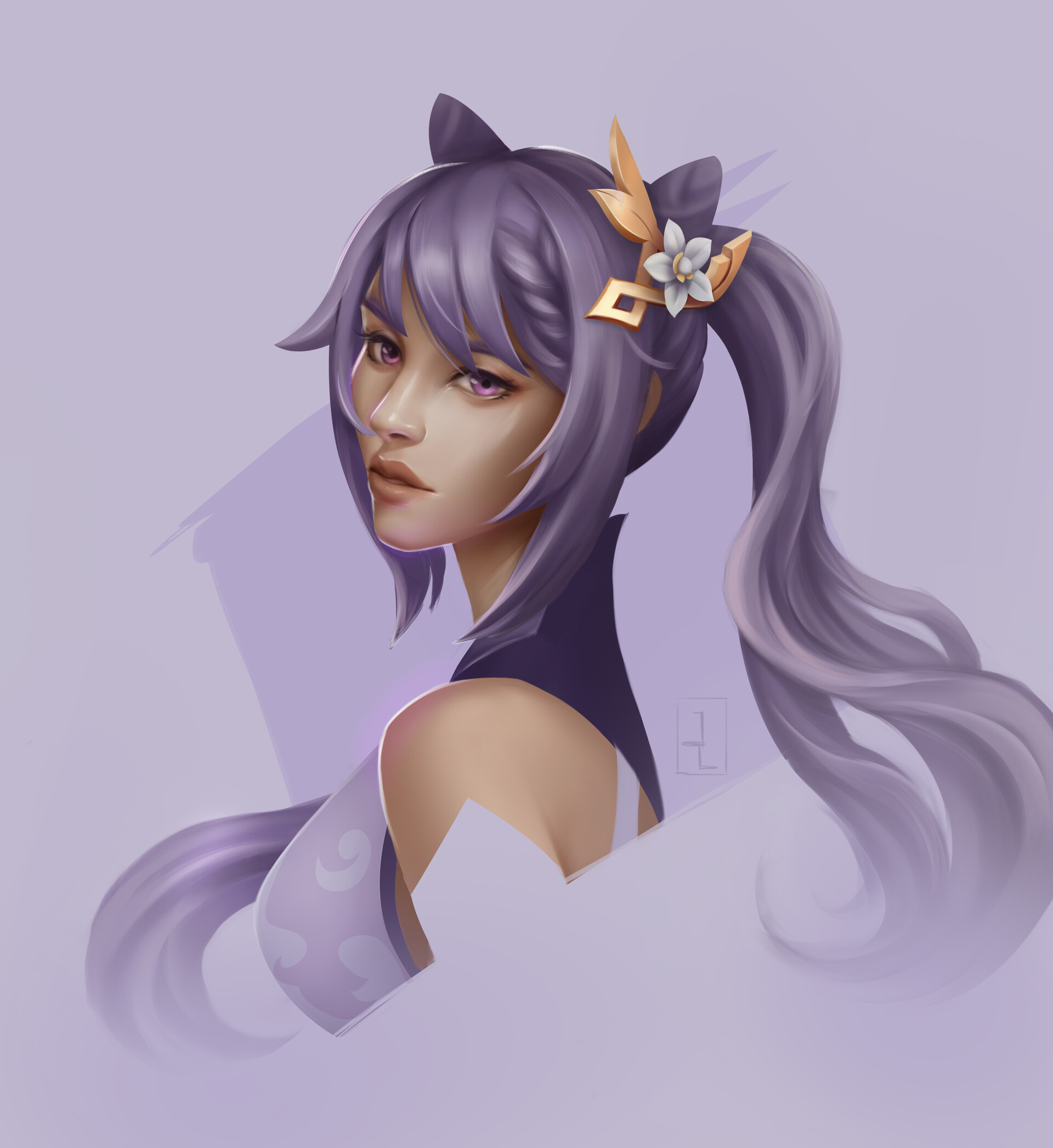 ArtStation - Keqing Fan Art - Genshin Impact