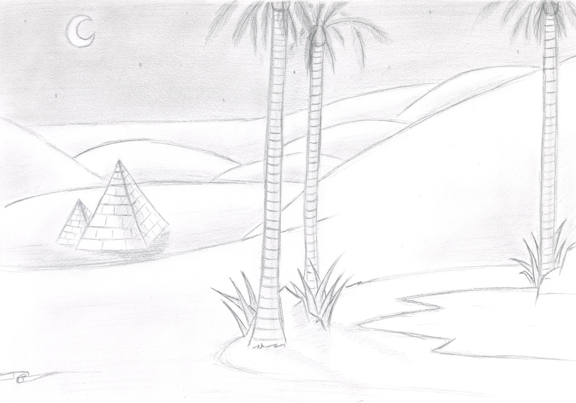ArtStation - Oasis Sketch