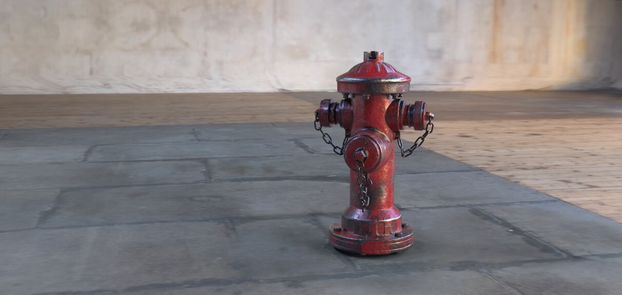 ArtStation - Water Hydrant 3D Model [Shading and Texture]