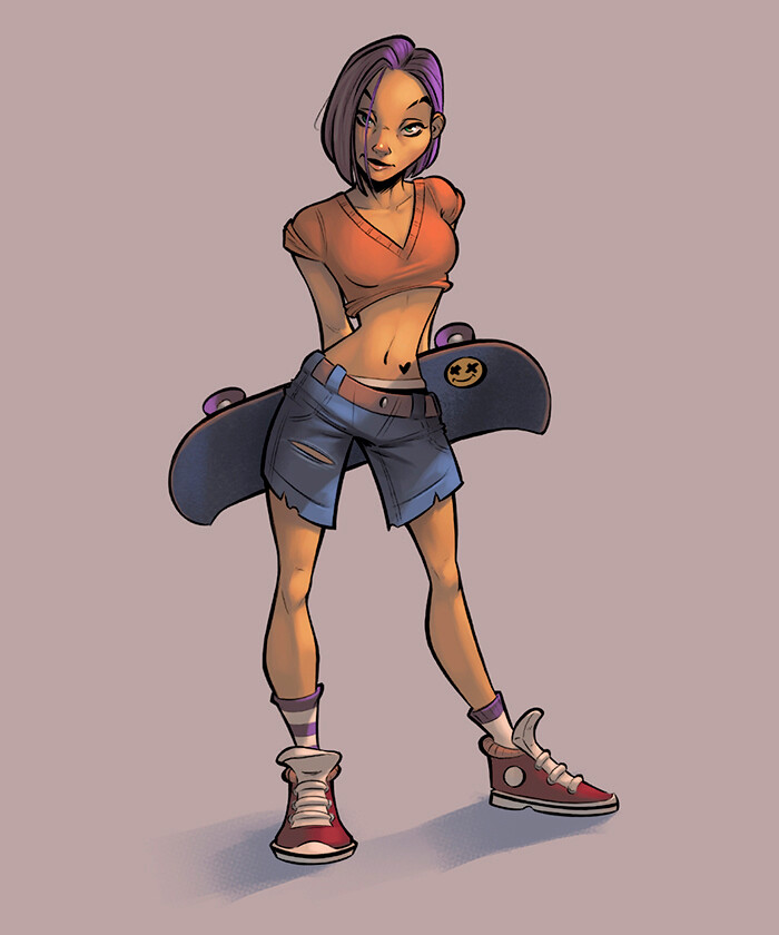ArtStation - Skater girl