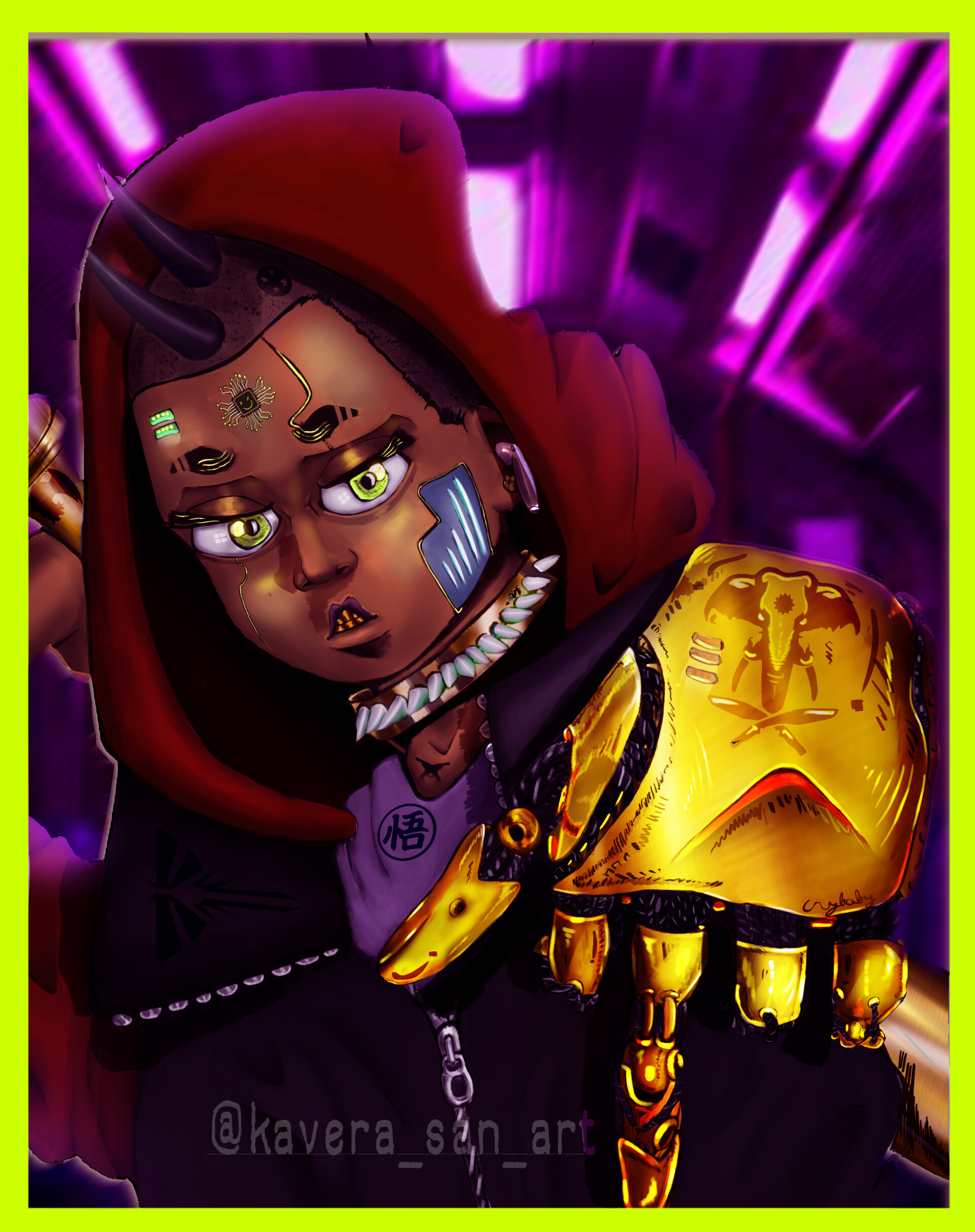 ArtStation - cyberpunk themed icon