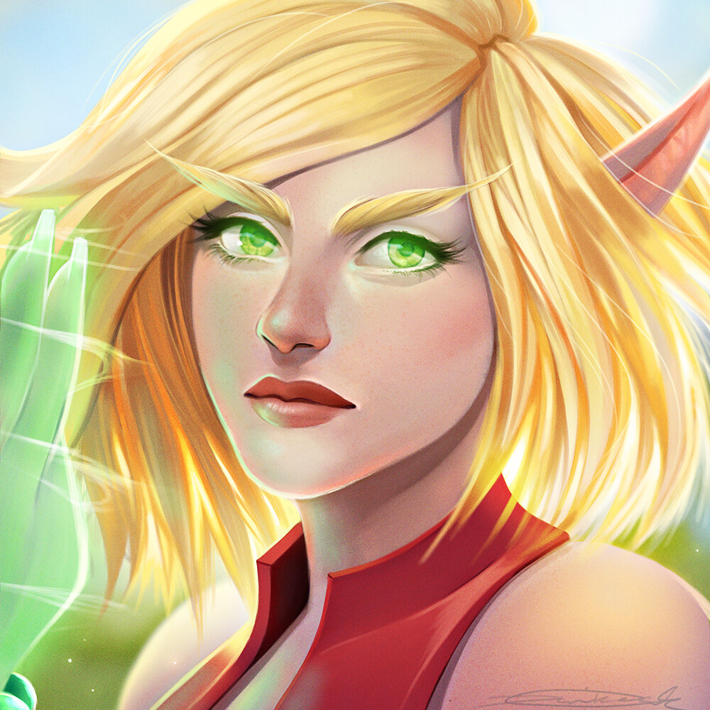 ArtStation - WoW Blood Elf Monk Fanart