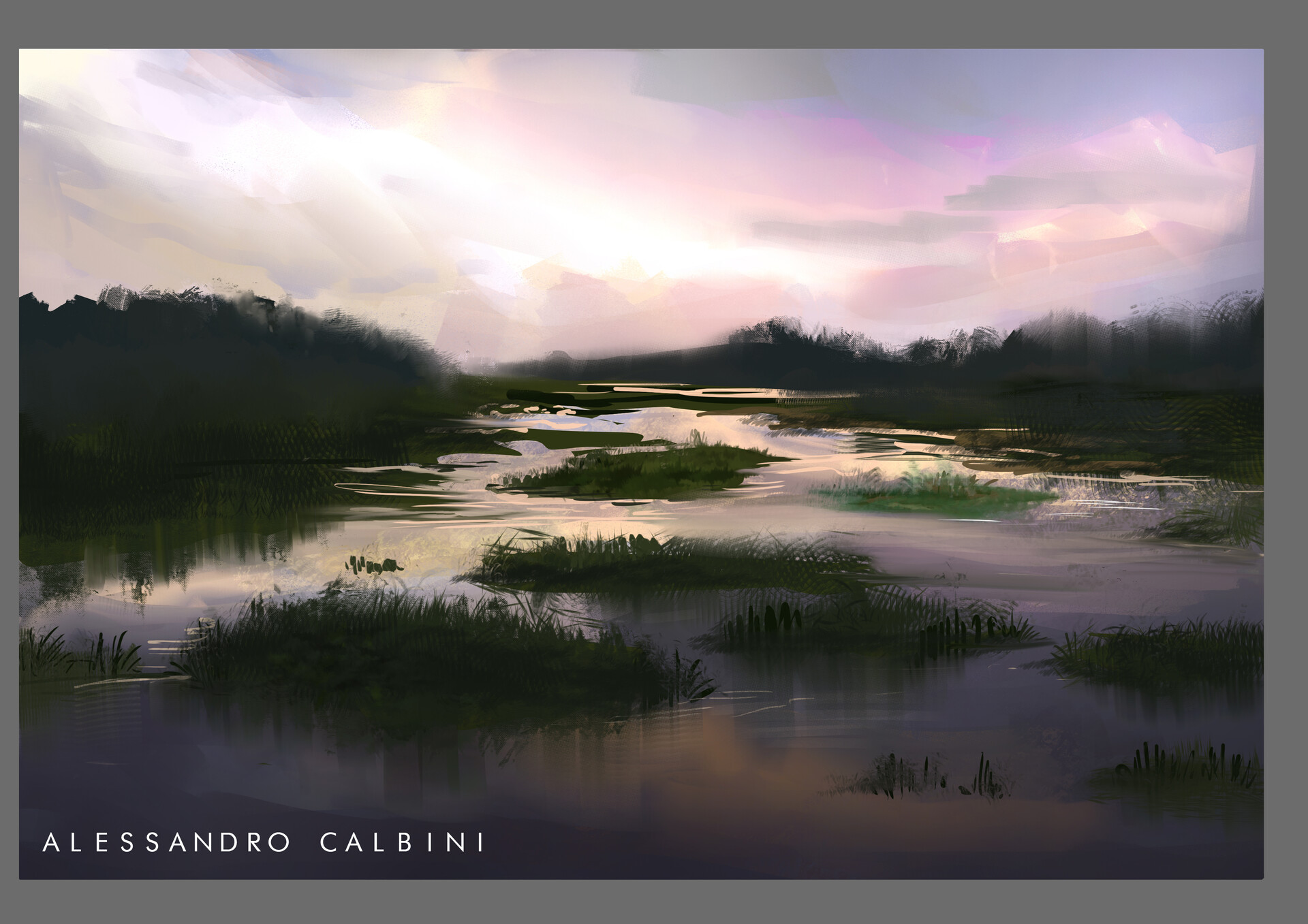 ArtStation - Swamp - Speedpainting