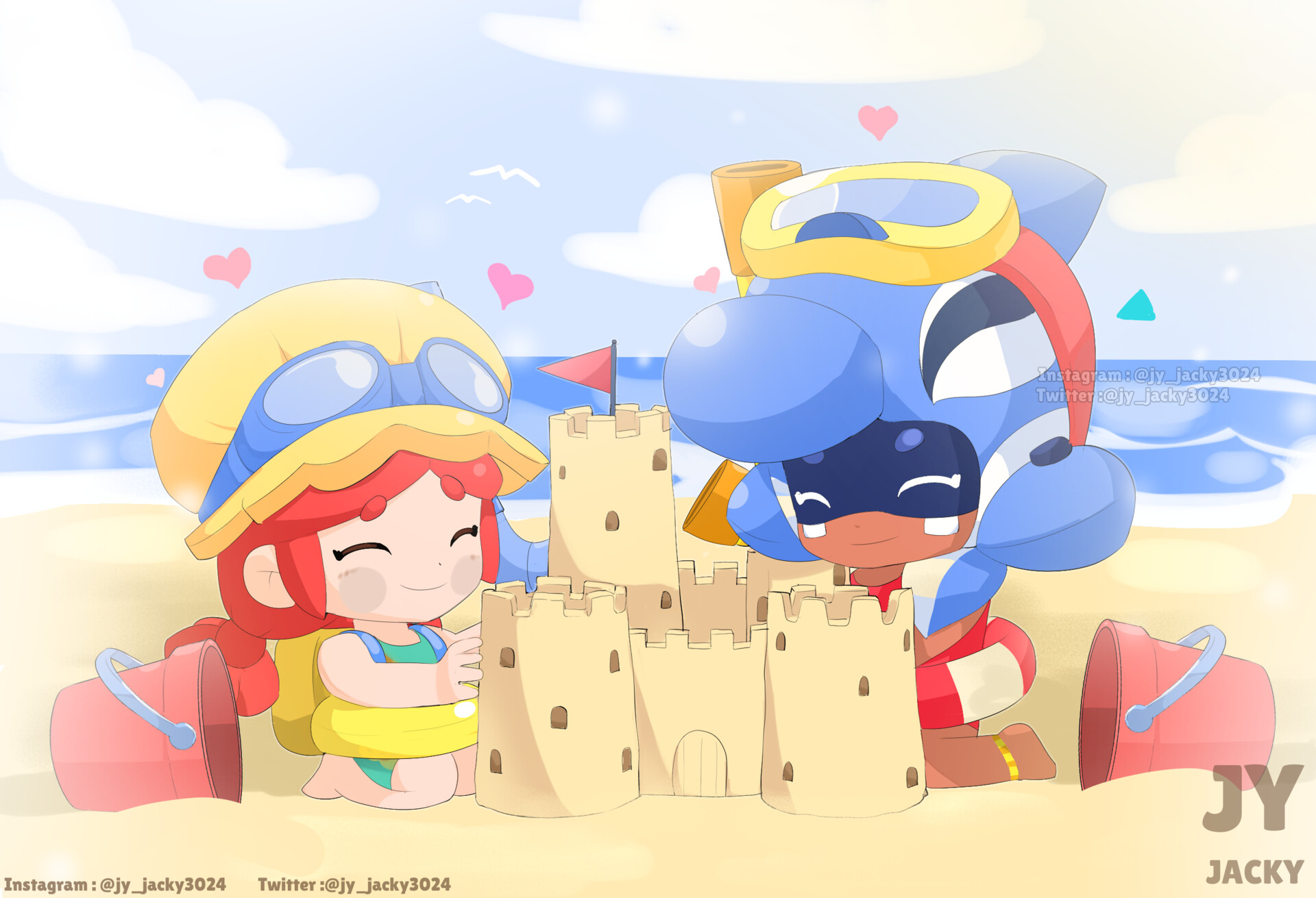 Artstation Jessie And Nita On The Beach