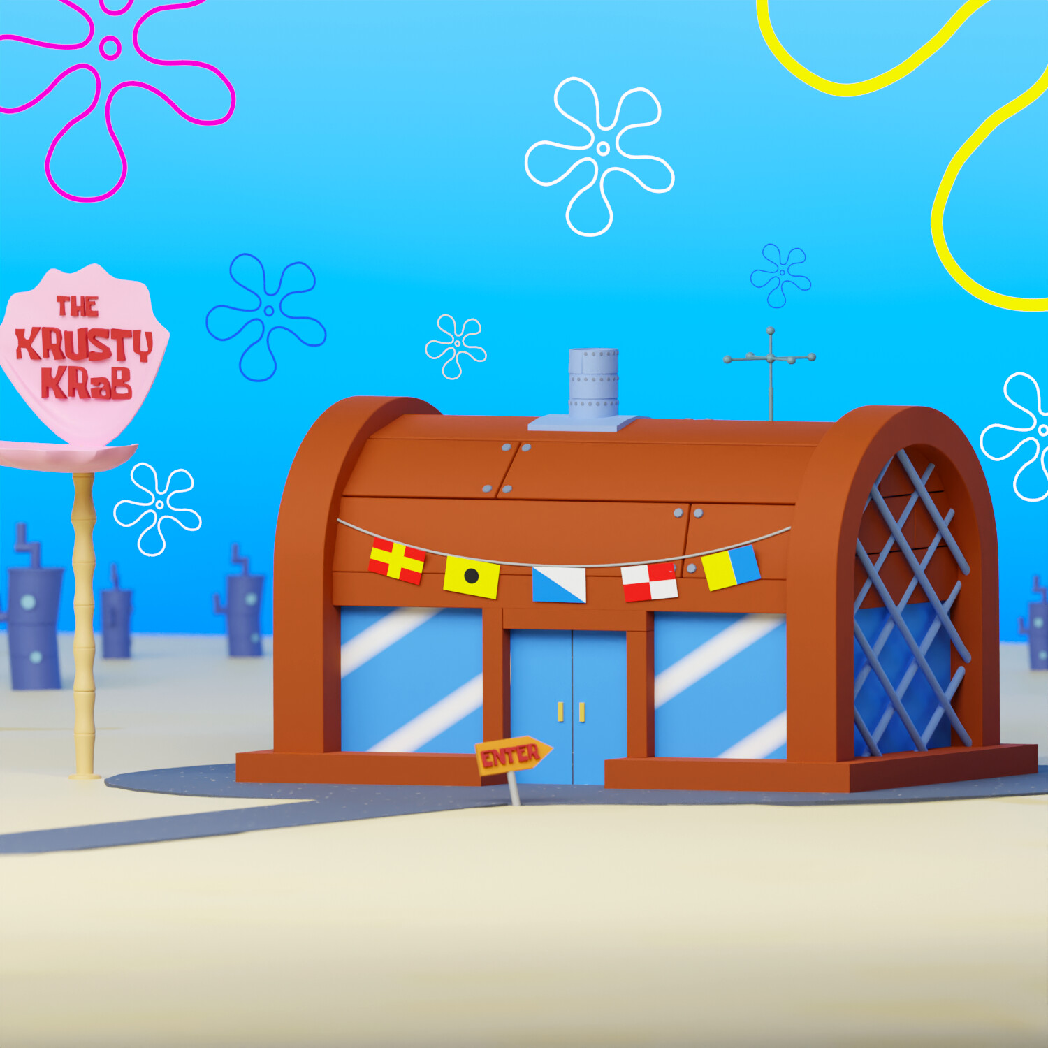 krusty krab logo vector